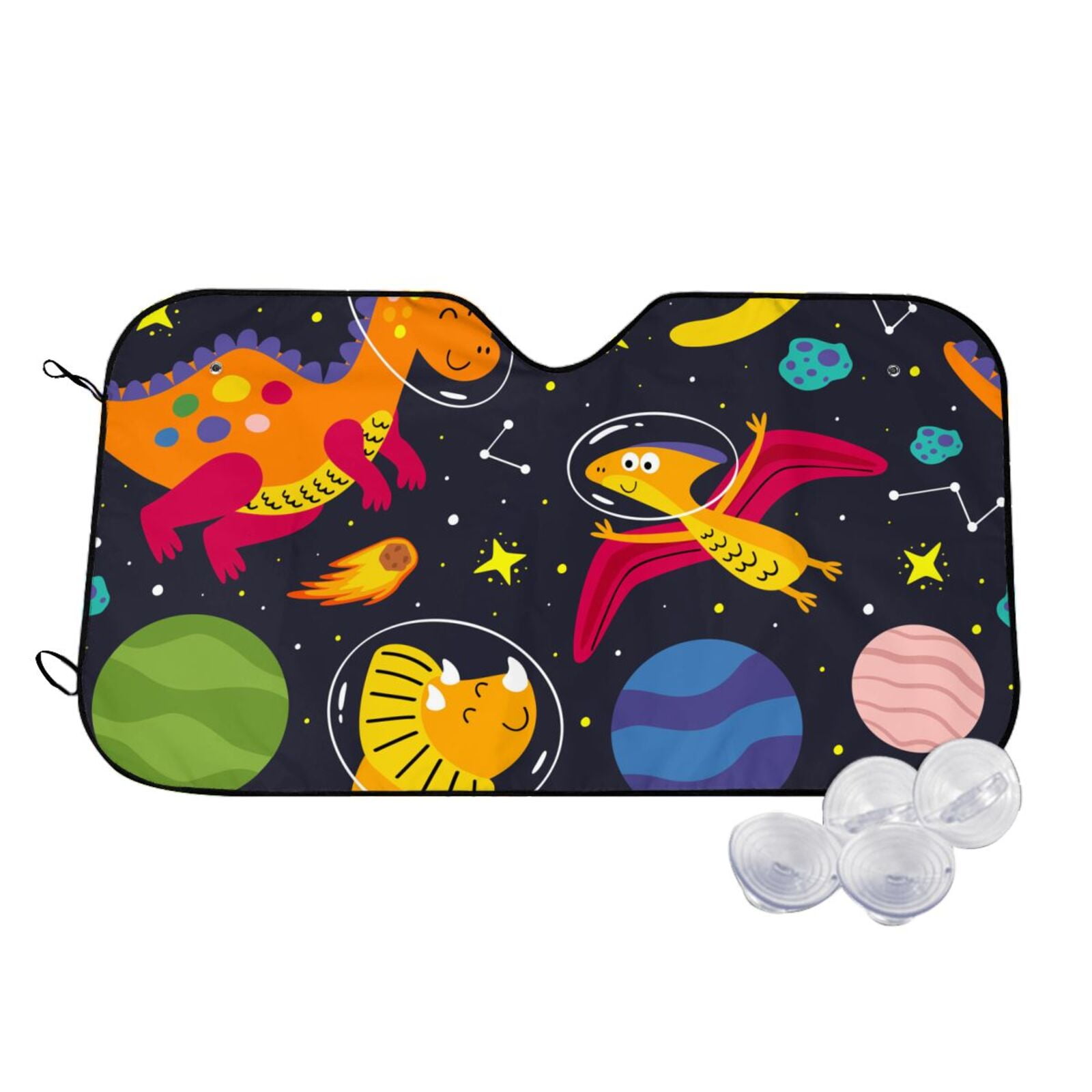 Haiem Dinosaurs in Space Car Windshield Sun Shade - Blocks UV Rays Sun ...