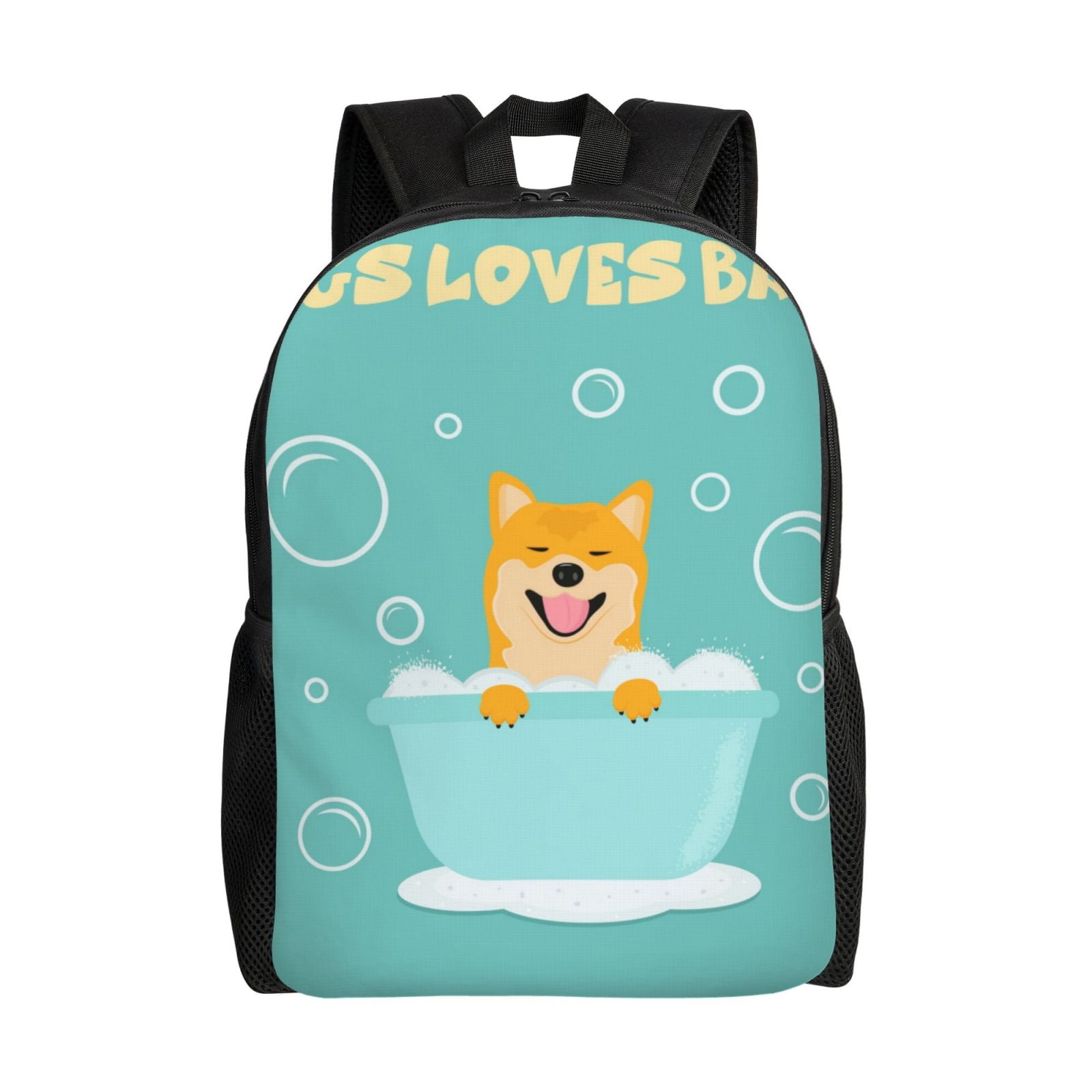 Haiem Dogs Loves Bath Backpack - Stylish and Durable 15-inch Laptop ...