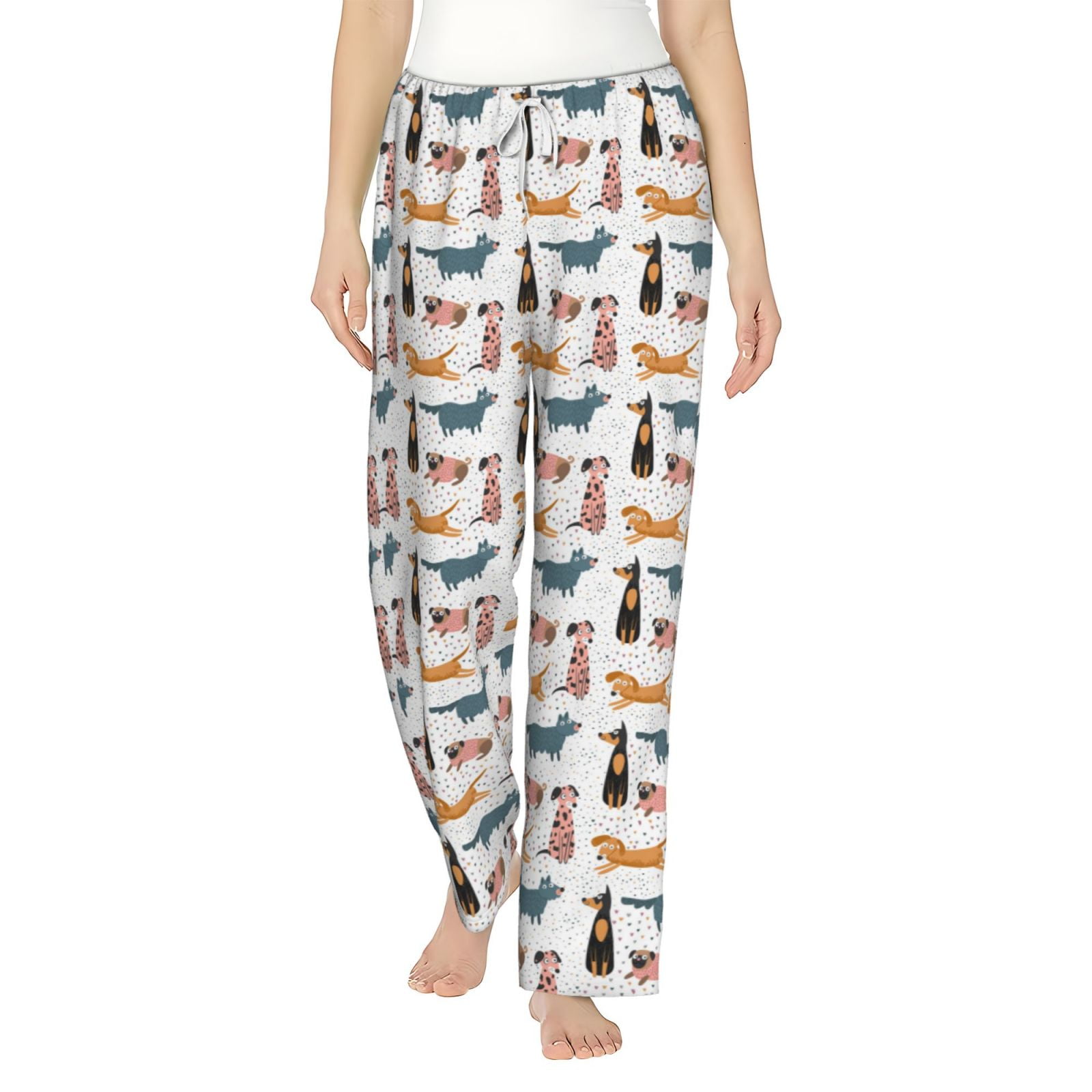Haiem Dogs Pug Women's Pajama Pants Ultra Lightweight Pjs Bottoms ...