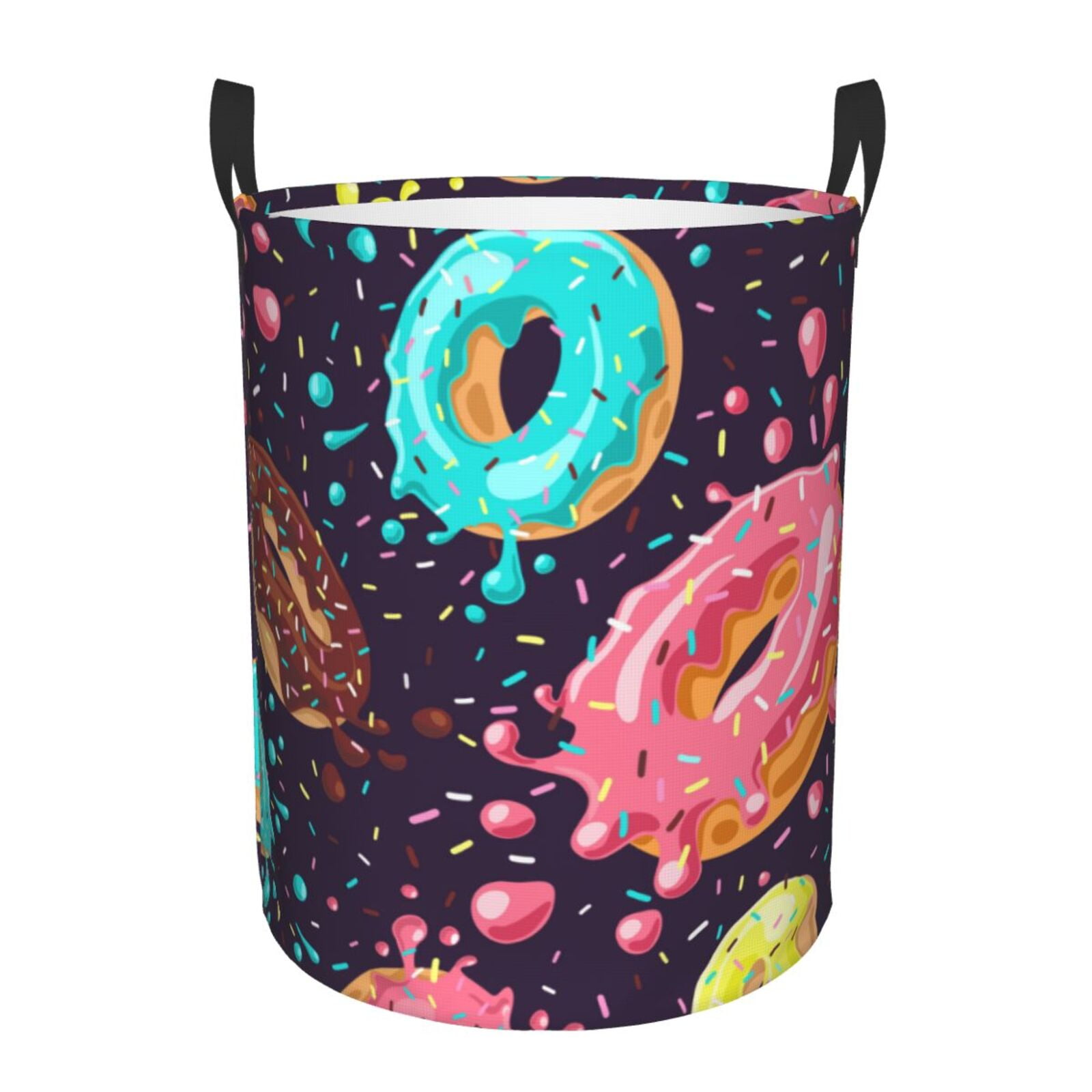 Haiem Donuts1 Leather Dirty Clothes Laundry Basket,Sturdy & Waterproof ...