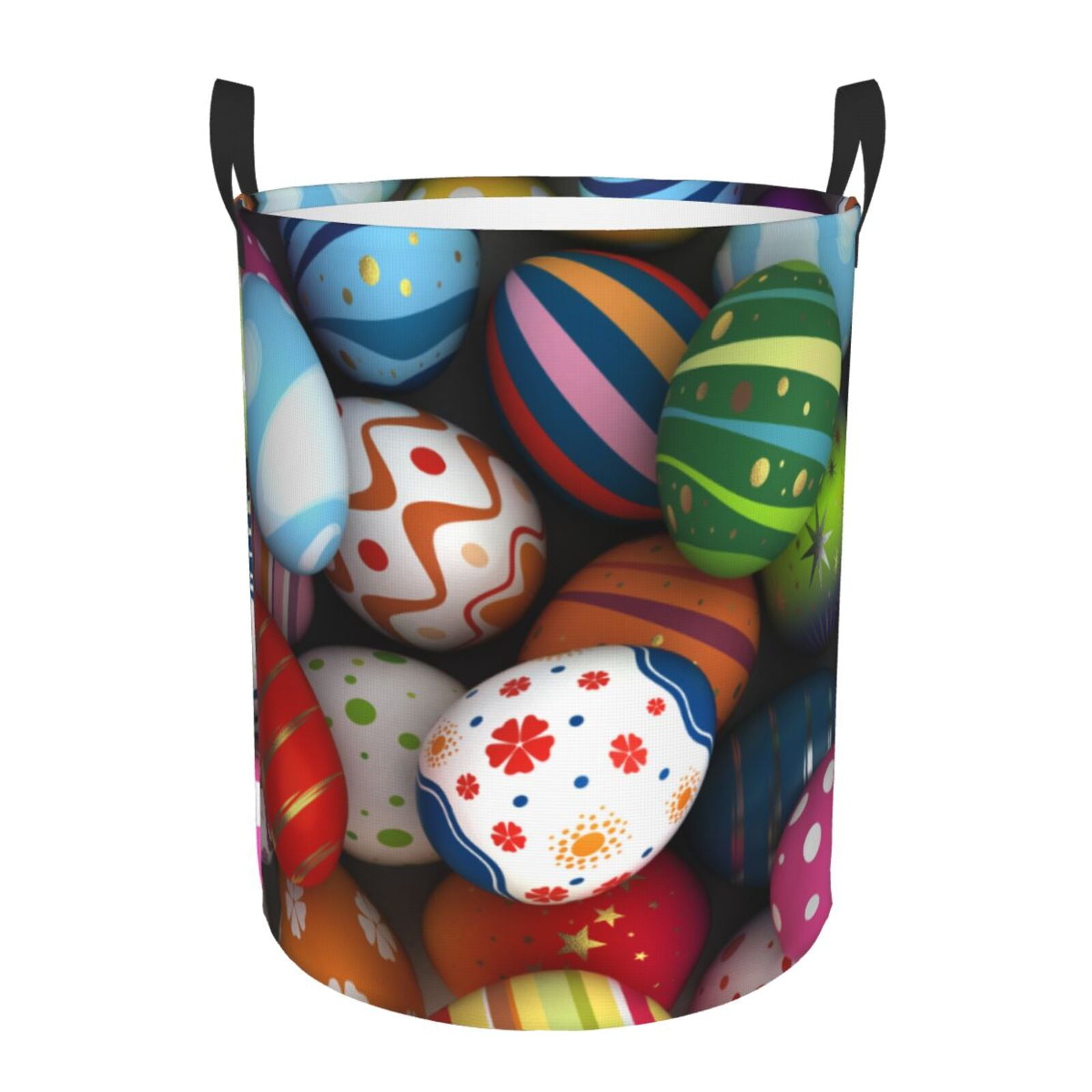 Haiem Easter Egg Leather Dirty Clothes Laundry Basket,Sturdy ...