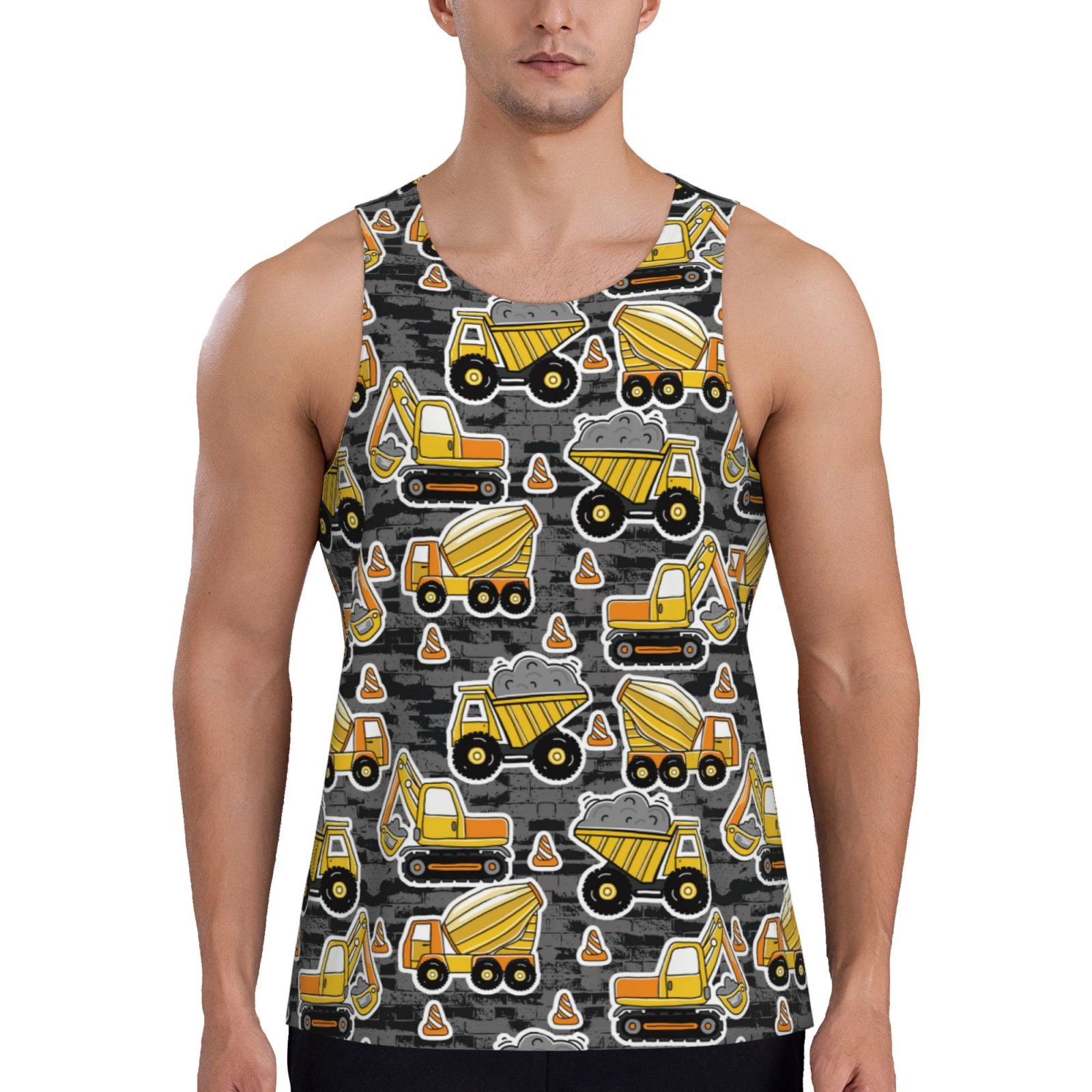Haiem Excavator At Work Men Workout Tank Top Gym Bodybuilding ...