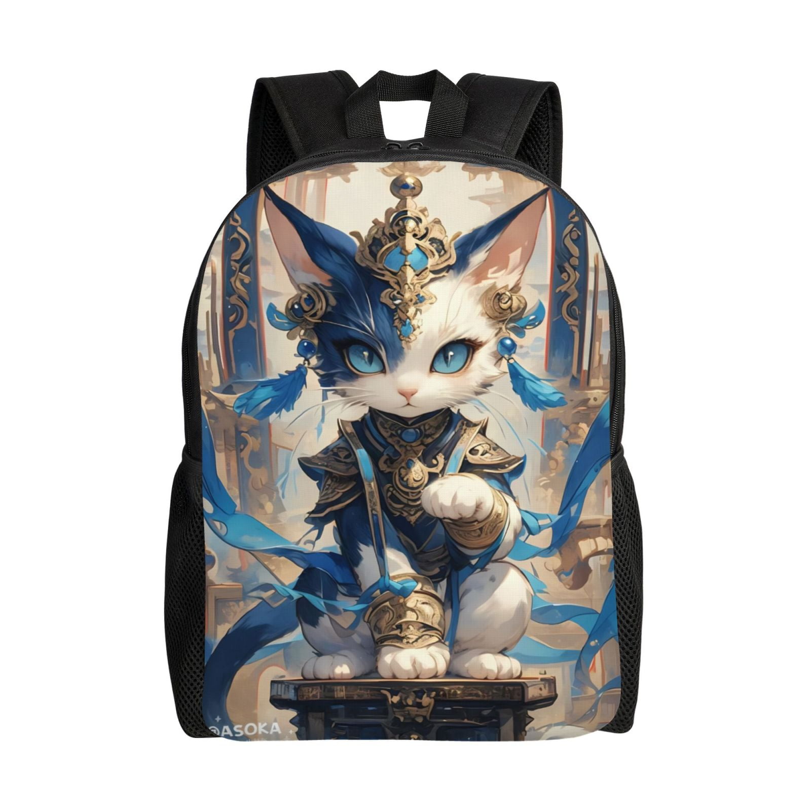 Haiem Exotic Blue Cat Backpack - Stylish and Durable 15-inch Laptop ...