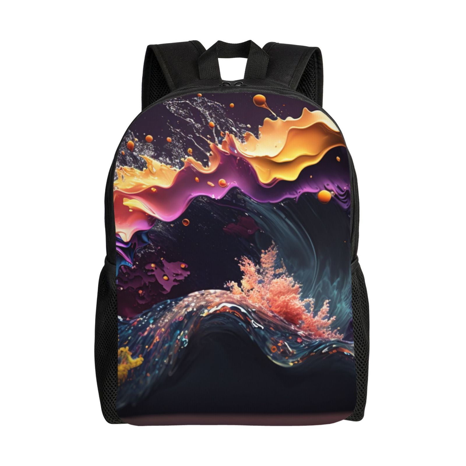 Haiem Explosive Fluid Splash Art Backpack - Stylish and Durable 15-inch ...