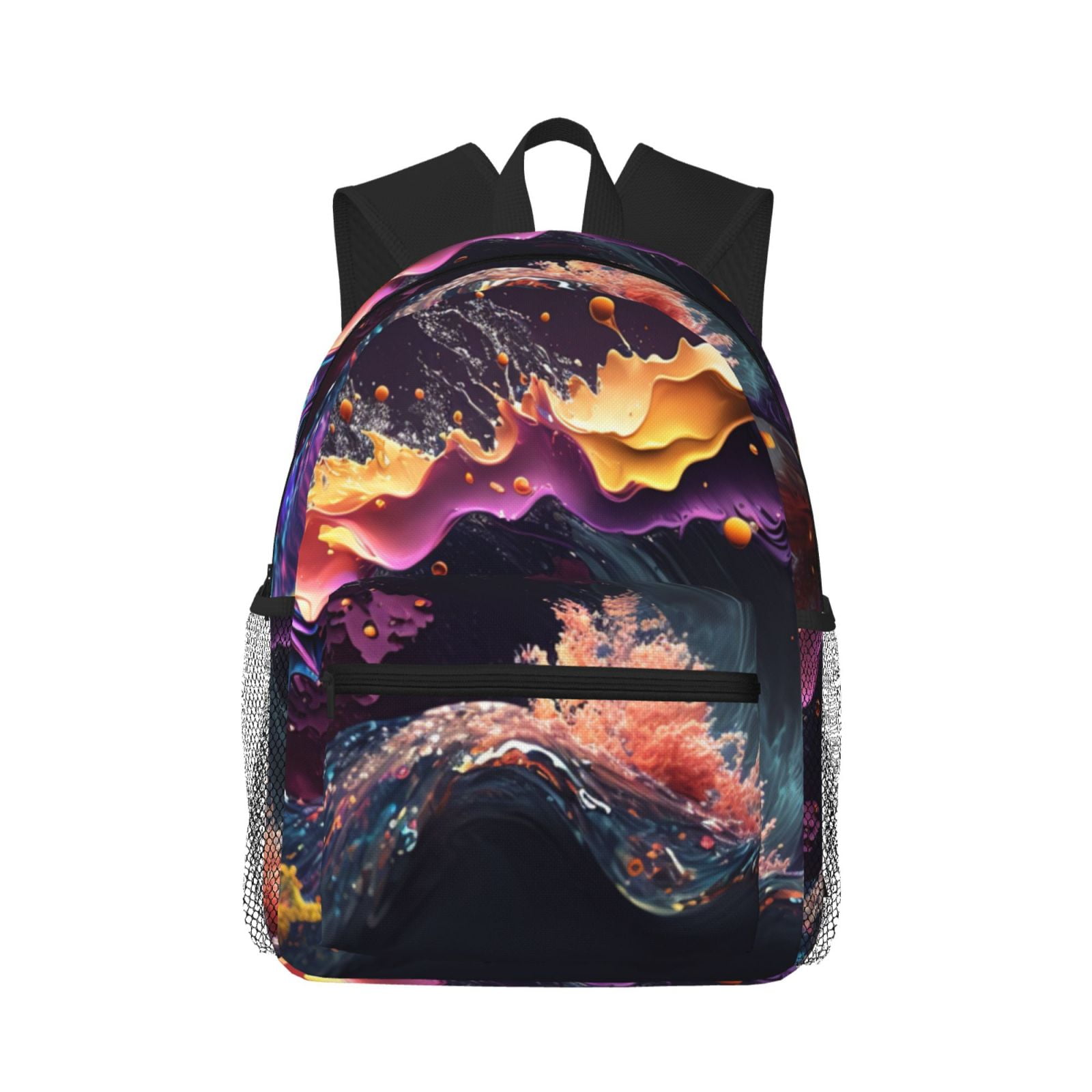 Haiem Explosive Fluid Splash Art Lightweight Backpack for School ...