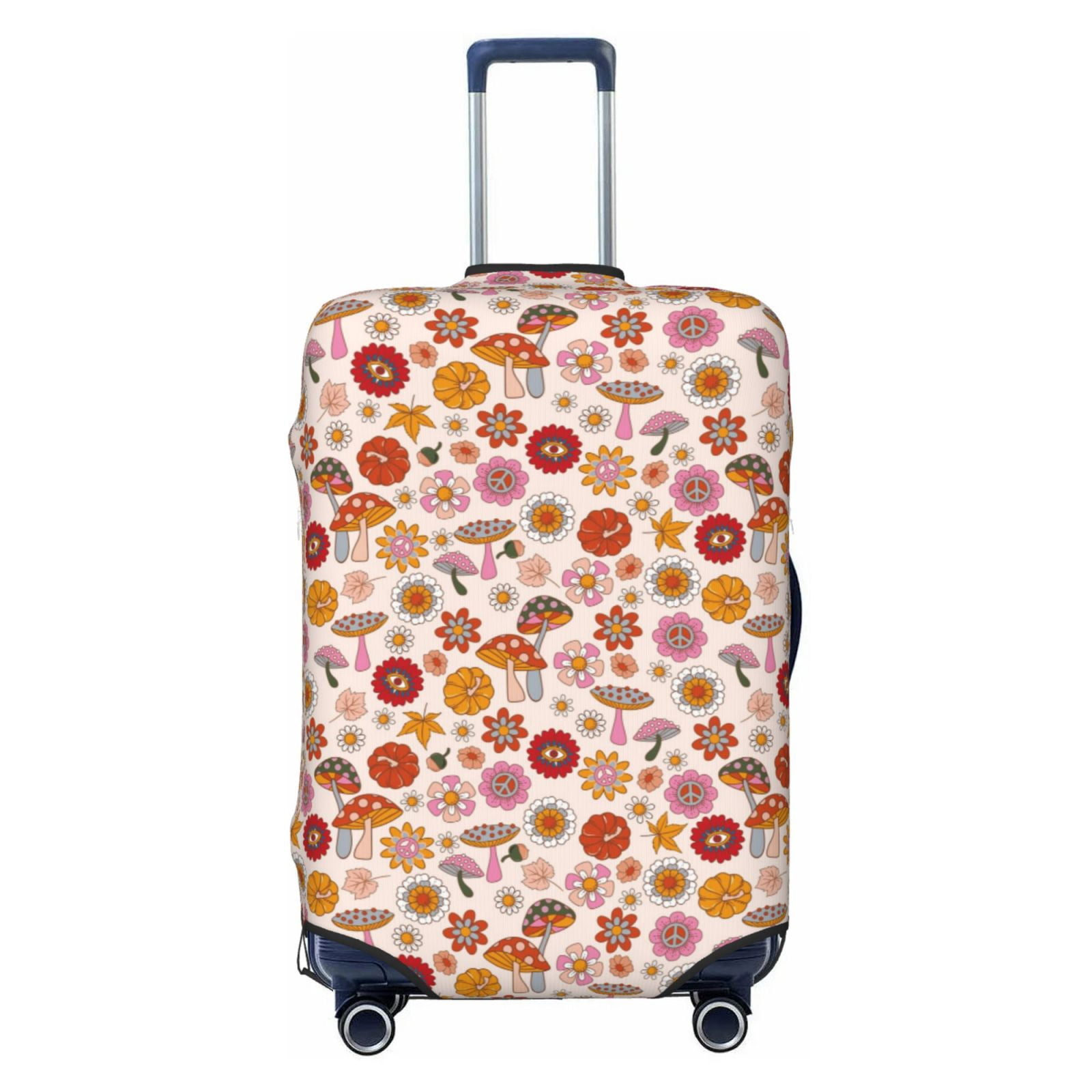 Haiem Fall 70s Groovy Hippie Luggage Cover Printed Suitcase Covers for ...