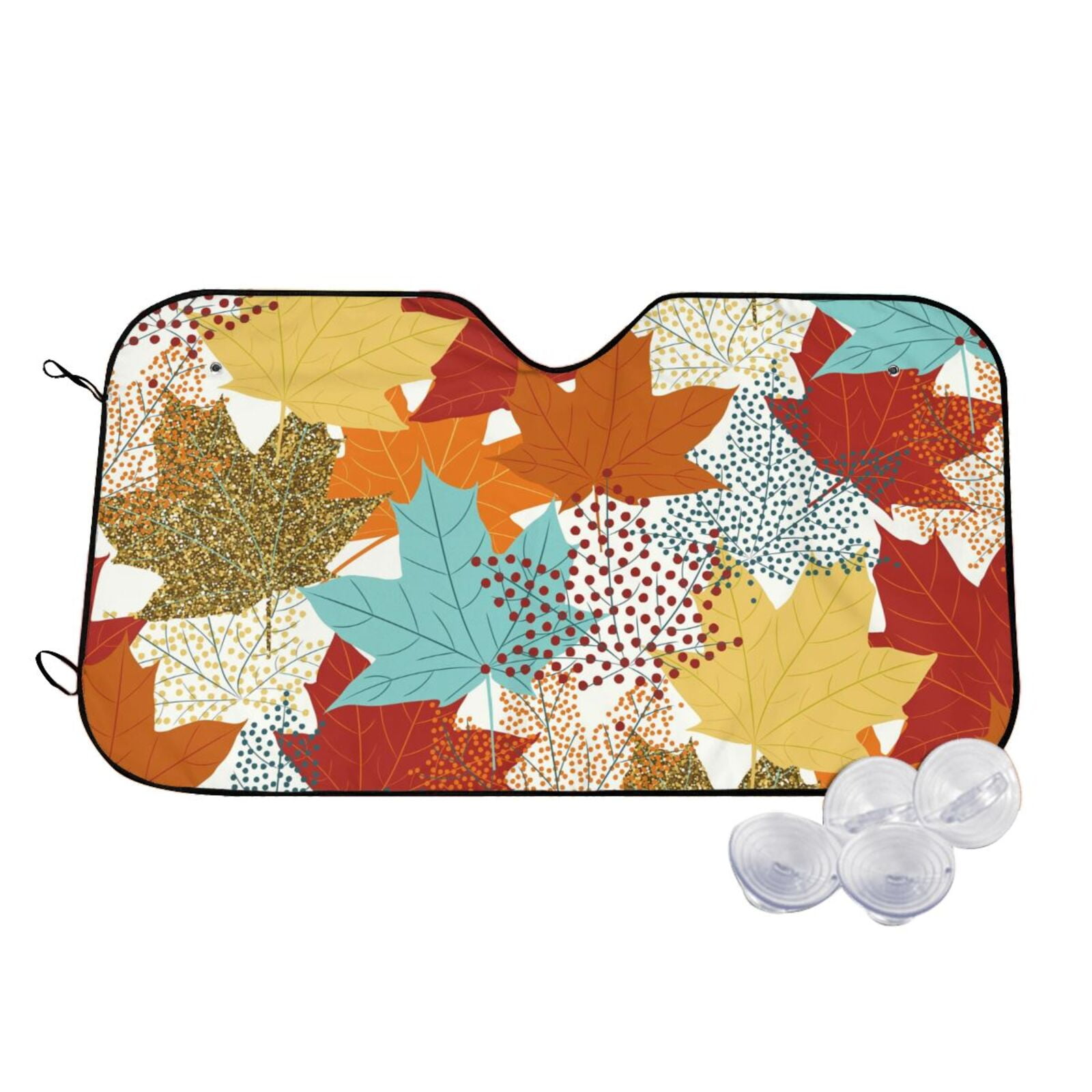 Haiem Fall Maple Leaves Car Windshield Sun Shade - Blocks UV Rays Sun ...