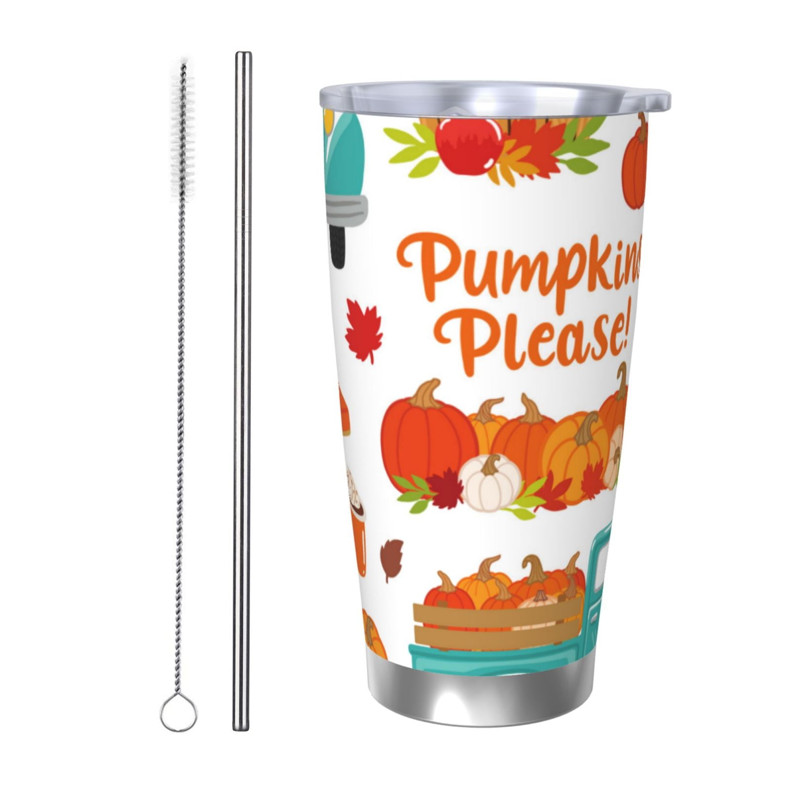 Haiem Fall Pumpkins Printed 20oz Straight Skinny Car Cups With ...