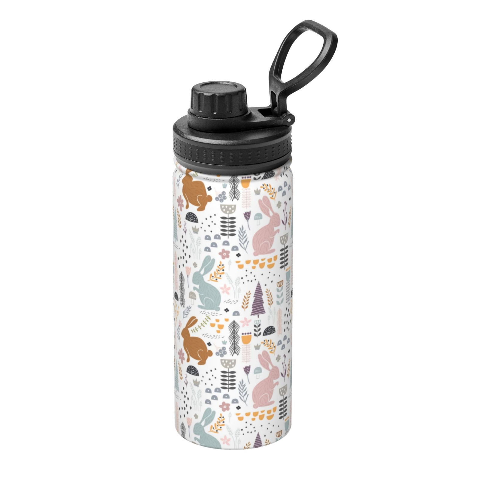 Haiem Fall Rabbit Printed Sports Insulated Kettle 18oz stainless steel ...