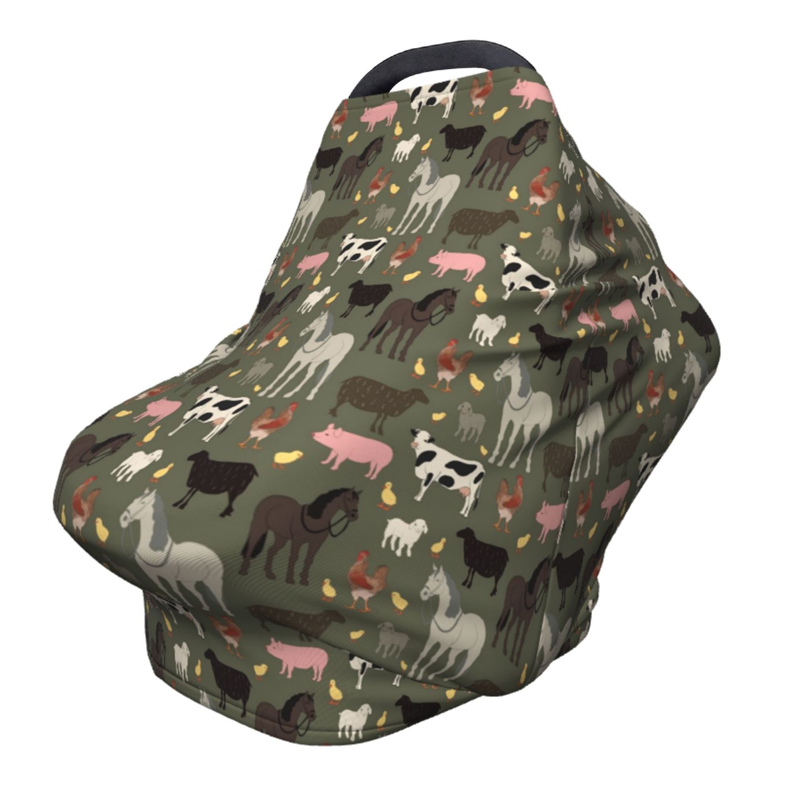 Haiem Farm Animals Baby Nursing Cover & Nursing Poncho - Multi Use ...