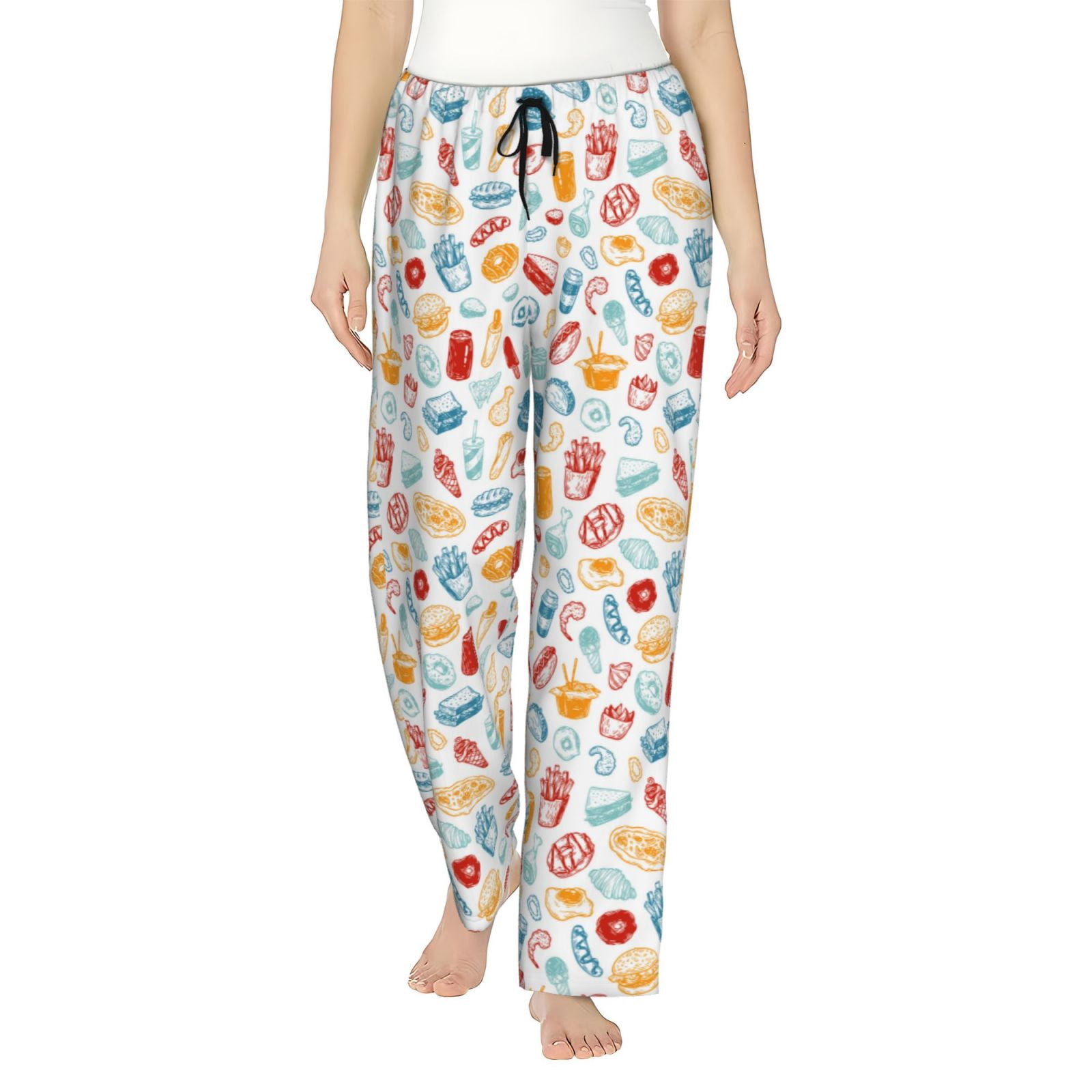 Haiem Fast Food 2 Women's Pajama Pants Ultra Lightweight Pjs Bottoms ...