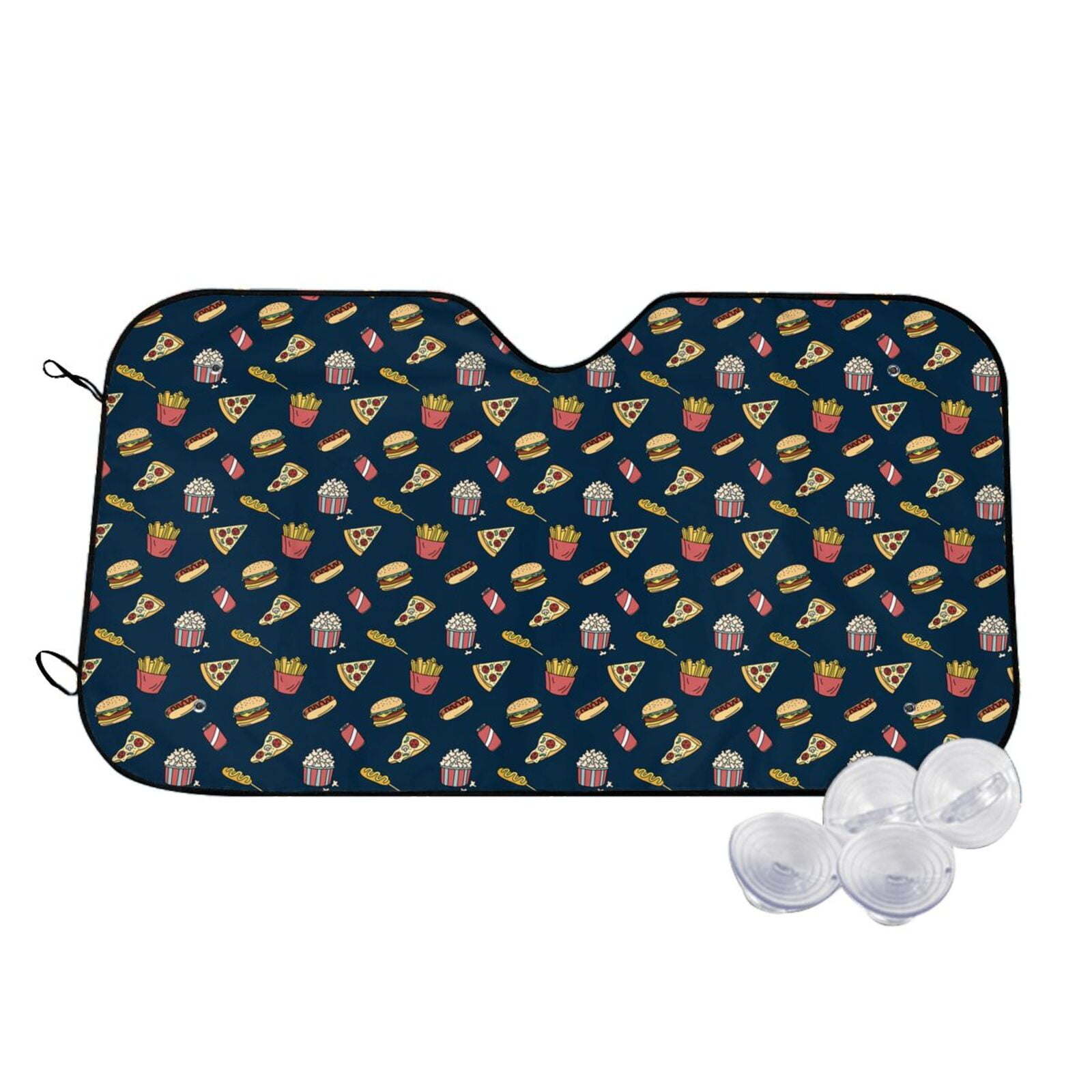 Haiem Fast Food Car Windshield Sun Shade - Blocks UV Rays Sun Visor ...