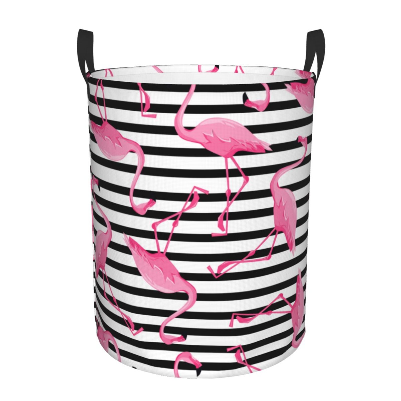 Haiem Flamingos Leather Dirty Clothes Laundry Basket,Sturdy ...