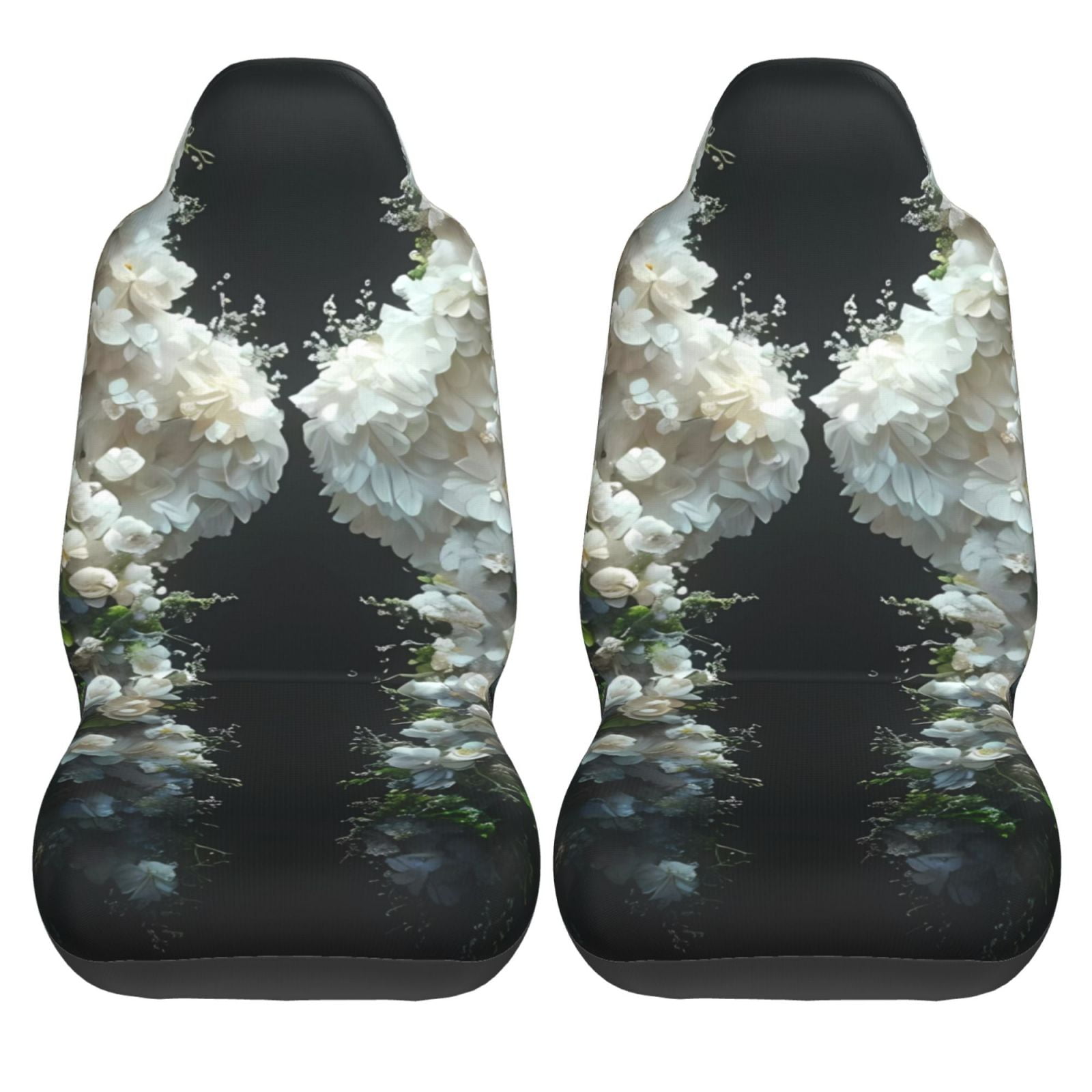 Haiem Floral Angelic White Wings Printed Car Seat Covers Set of 2 ...