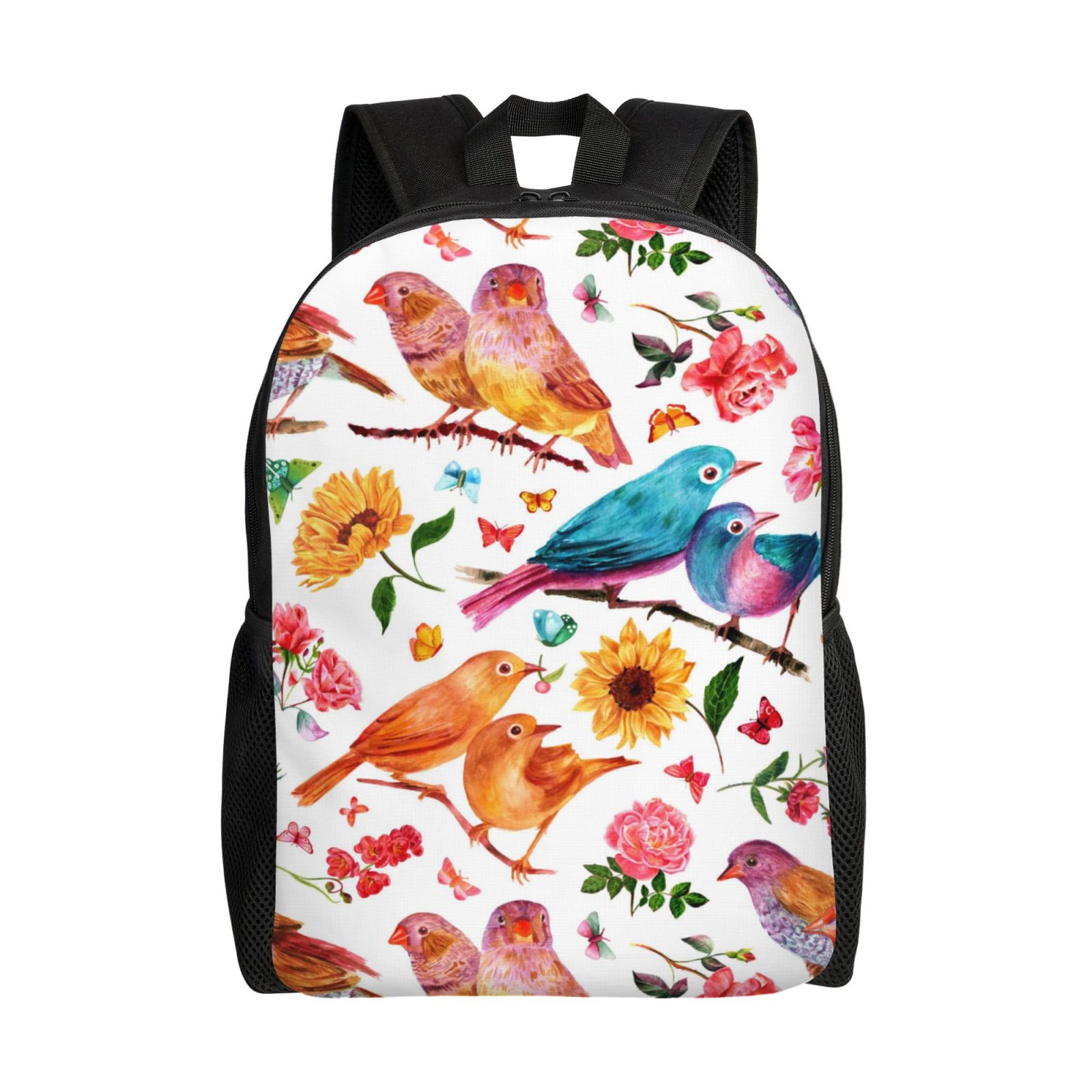 Haiem Flowers Birds And Butterflies Backpack - Stylish and Durable 15 ...