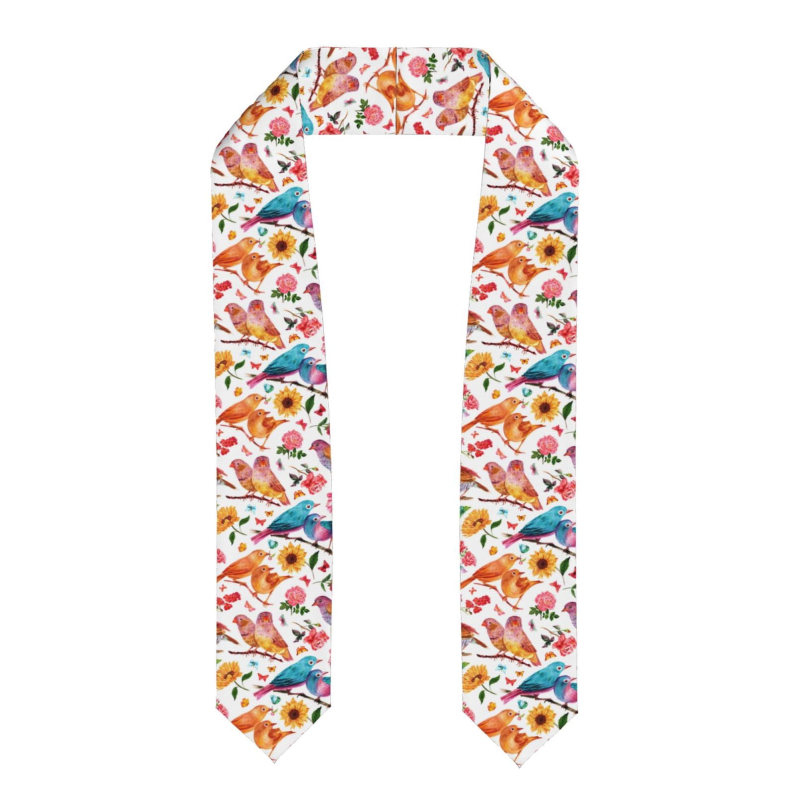 Haiem Flowers Birds And Butterflies Pattern Graduation Stole 2024 ...