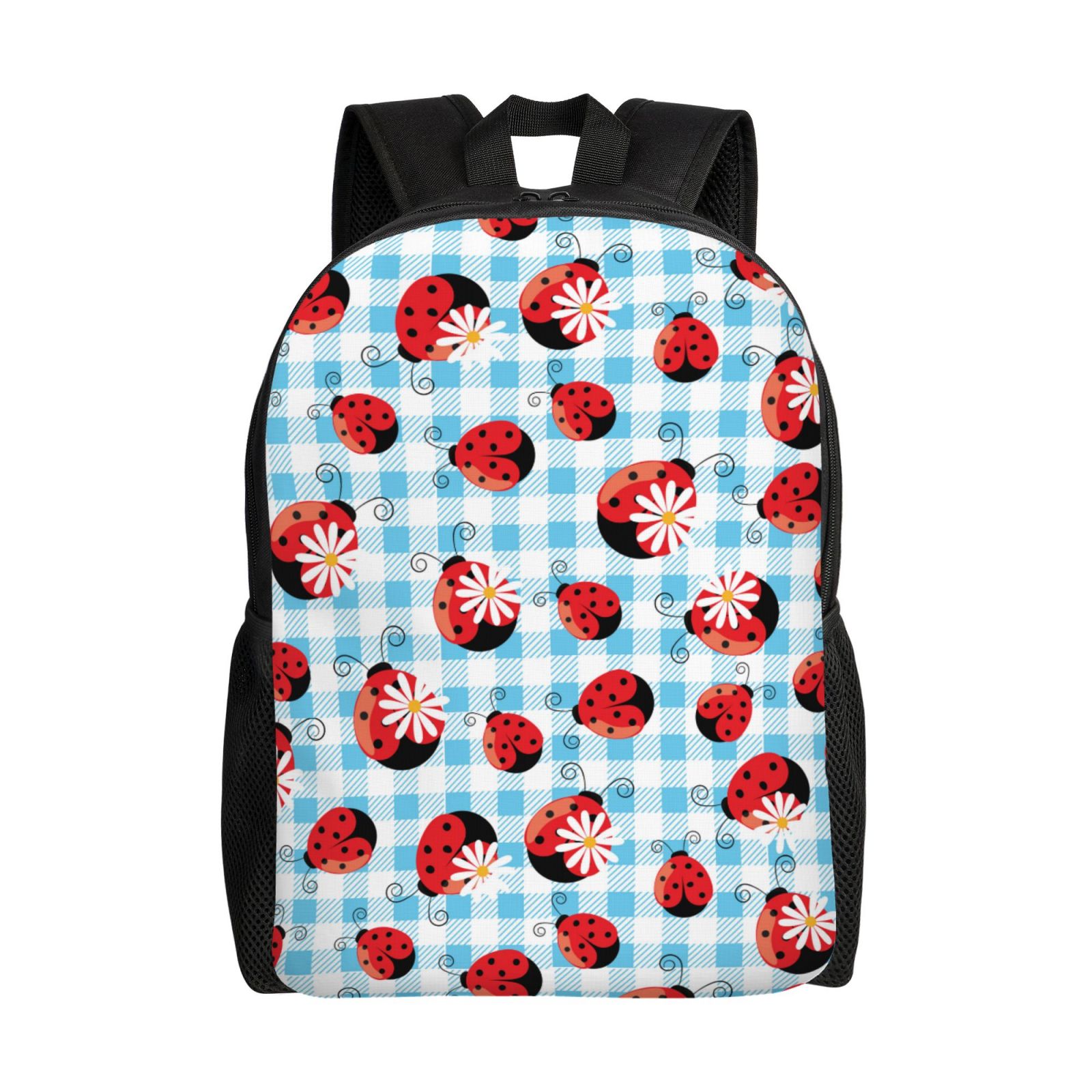 Haiem Flowers and Lady Bugs Backpack - Stylish and Durable 15-inch ...