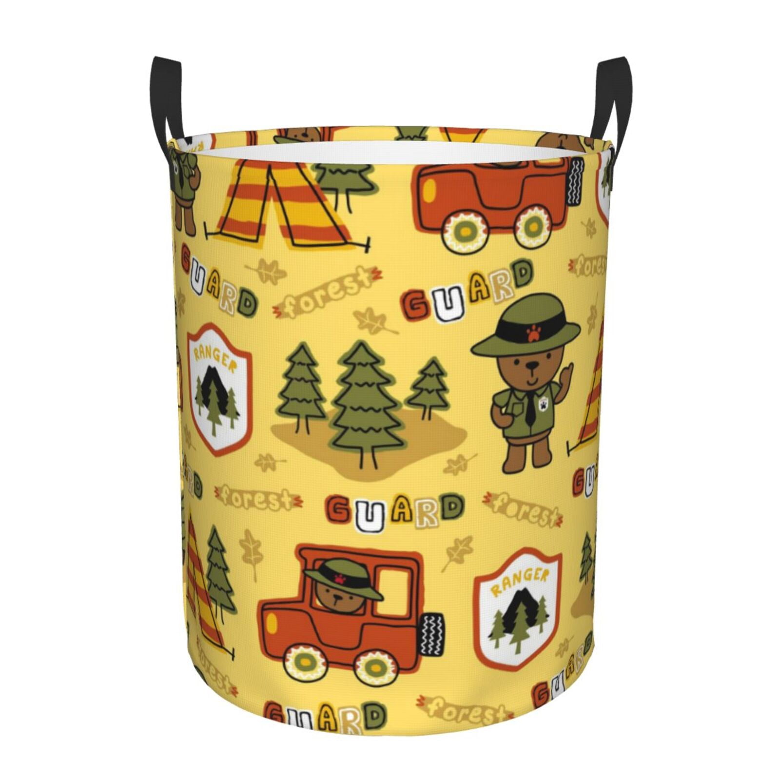 Haiem Forest Guard Leather Dirty Clothes Laundry Basket,Sturdy ...