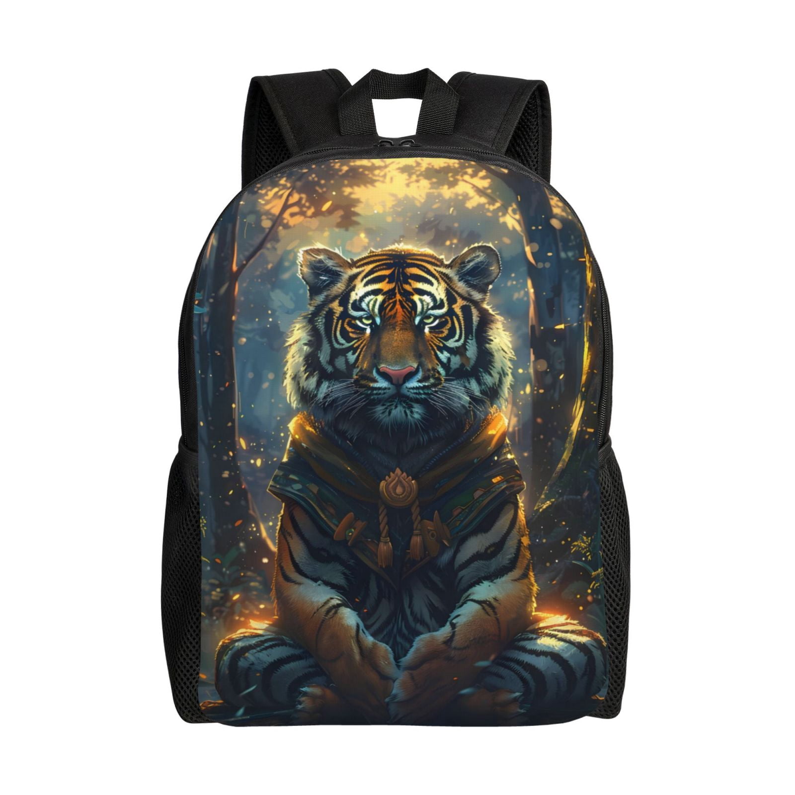 Haiem Forest Meditating Tiger Backpack - Stylish and Durable 15-inch ...