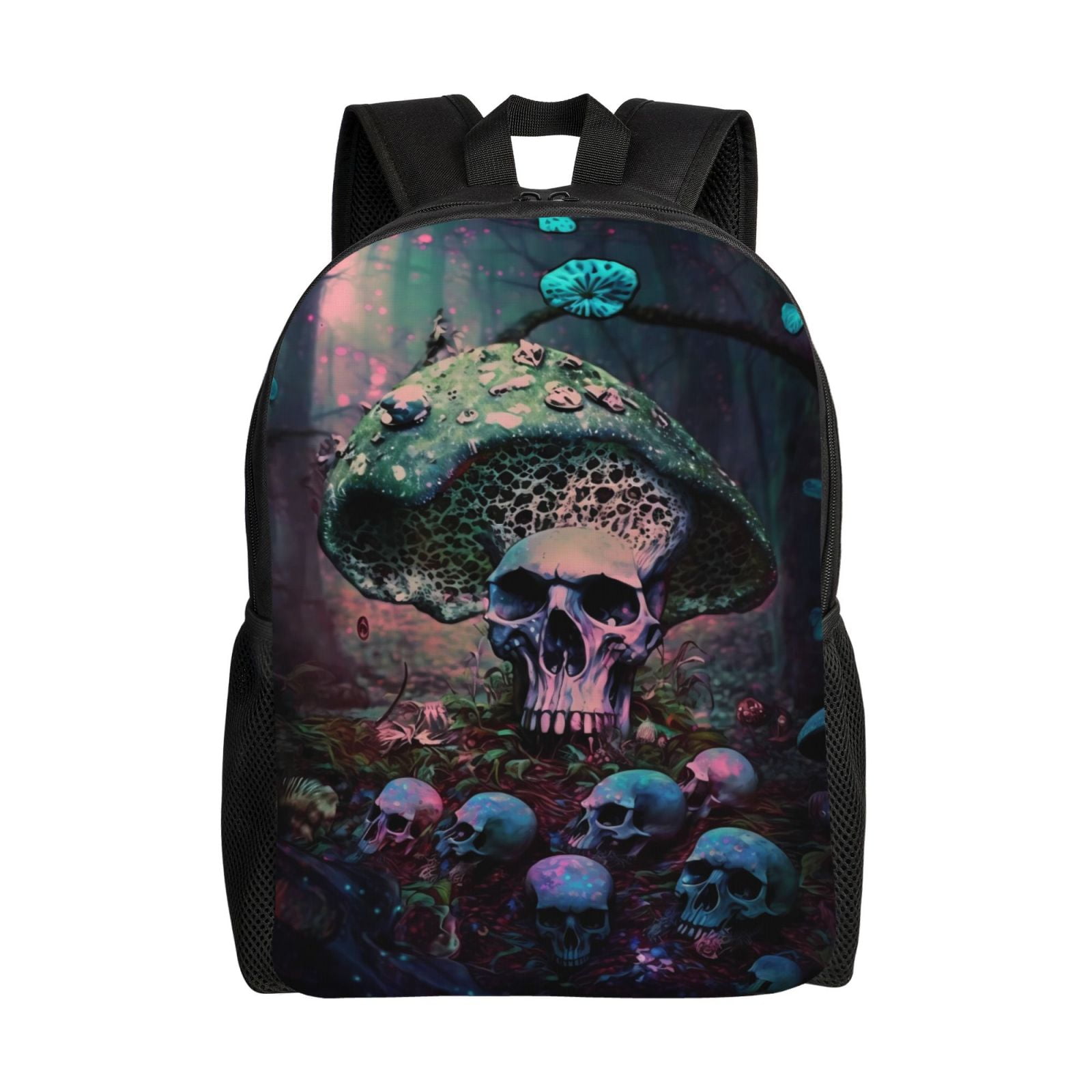 Haiem Forest Mushroom Skull Backpack - Stylish and Durable 15-inch ...