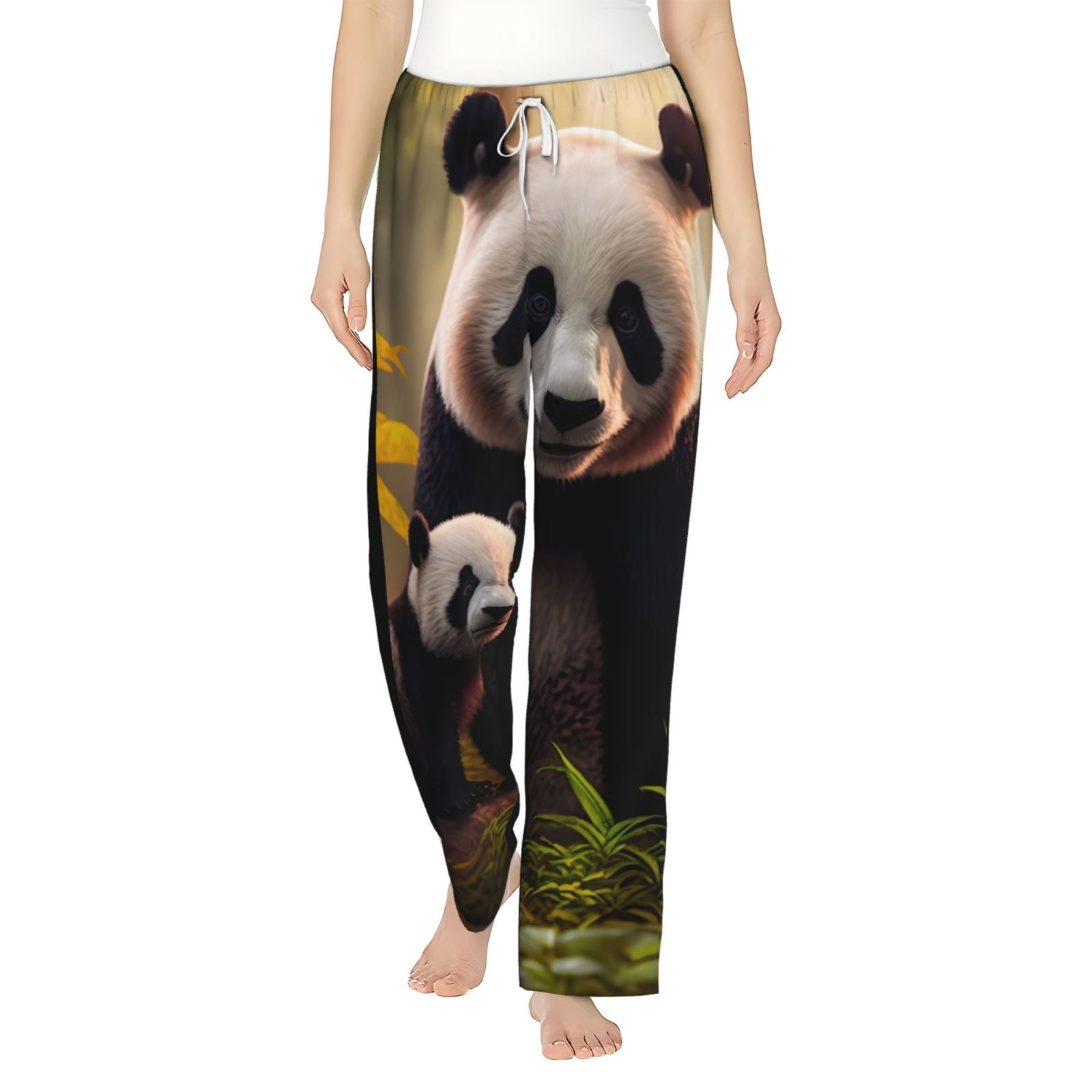Haiem Forest Panda Women's Pajama Pants Ultra Lightweight Pjs Bottoms ...