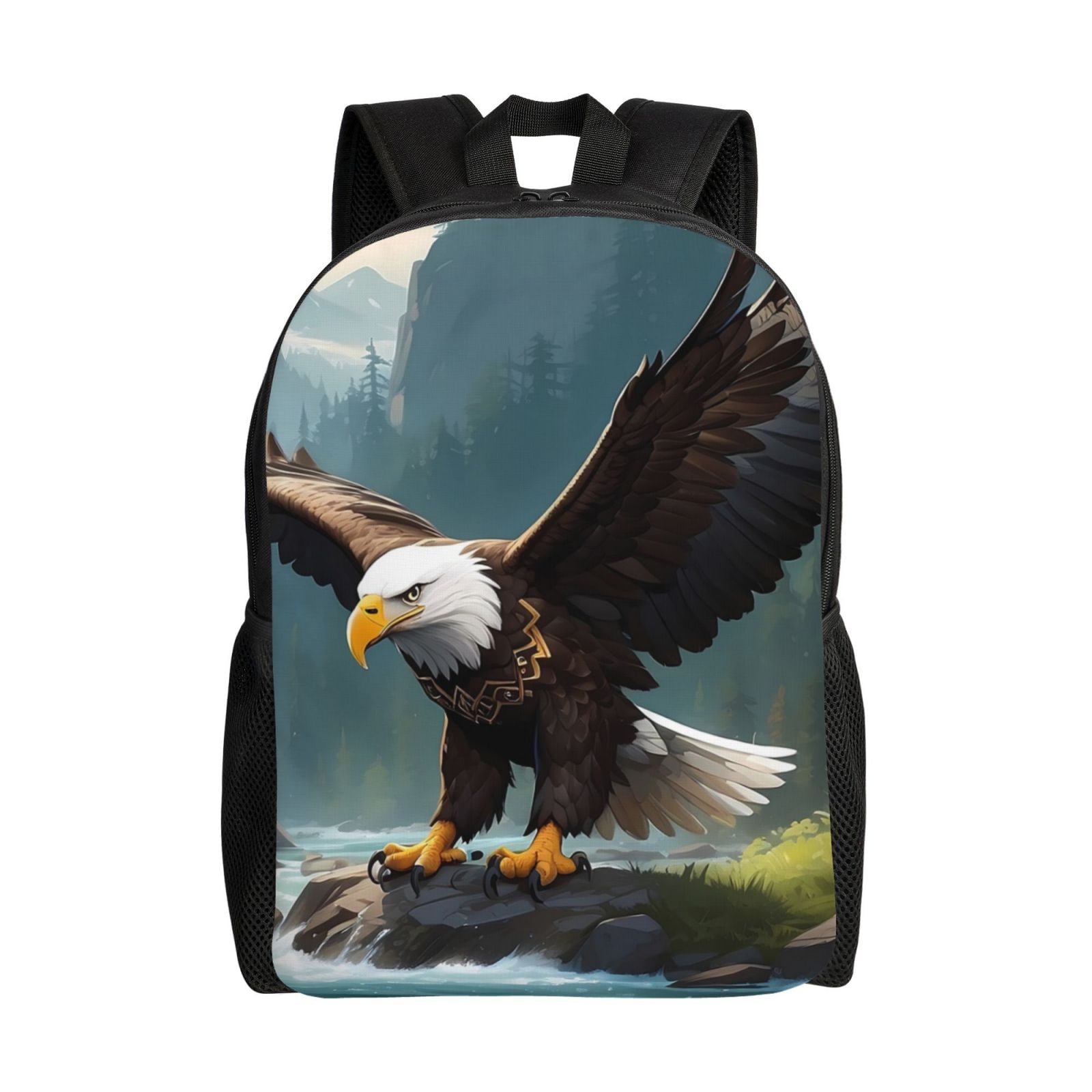 Haiem Forest River Bald Eagle Backpack - Stylish and Durable 15-inch ...