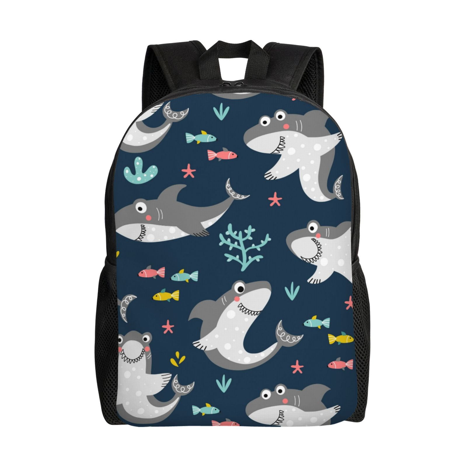 Haiem Friendly Smiling Sharks Backpack - Stylish and Durable 15-inch ...