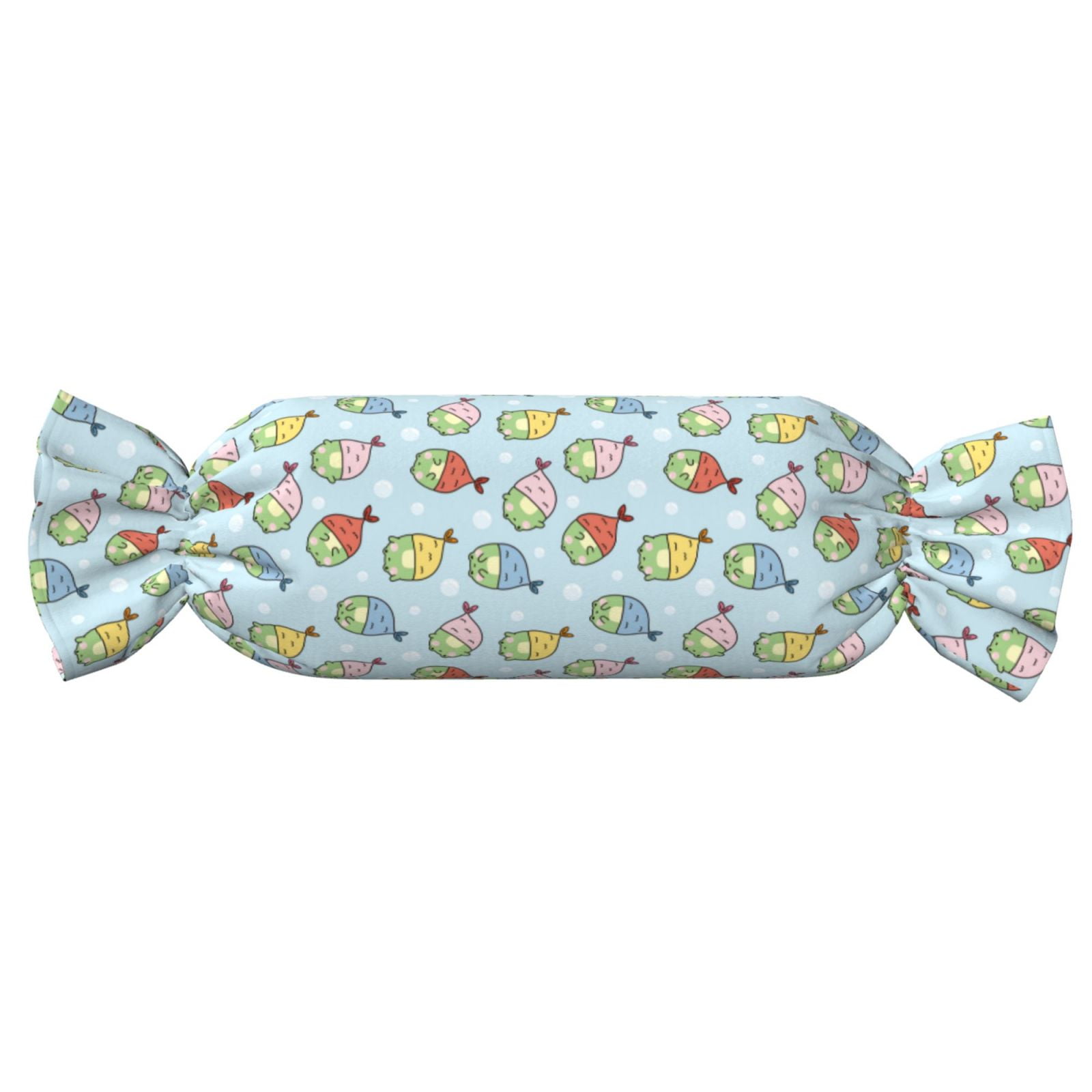 Haiem Frog In Mermaid for Round Cervical Roll Cylinder Bolster Pillow ...