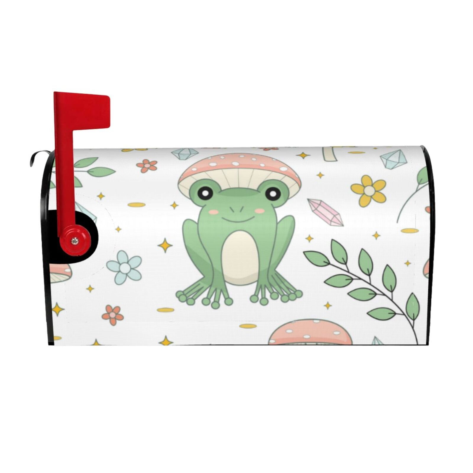 Haiem Frog and Mushrooms Mailbox Covers Magnetic ,Mailbox Wraps Post ...