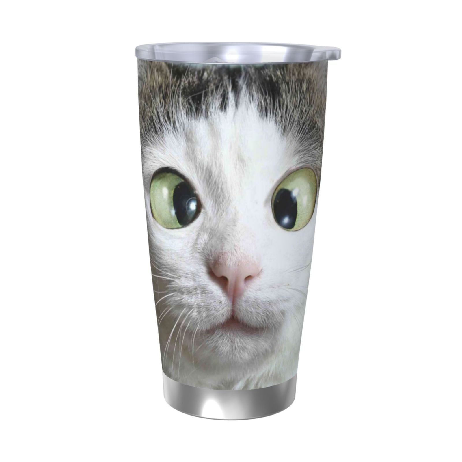 Haiem Funny Cat Printed 20oz Straight Skinny Car Cups With Insulated ...