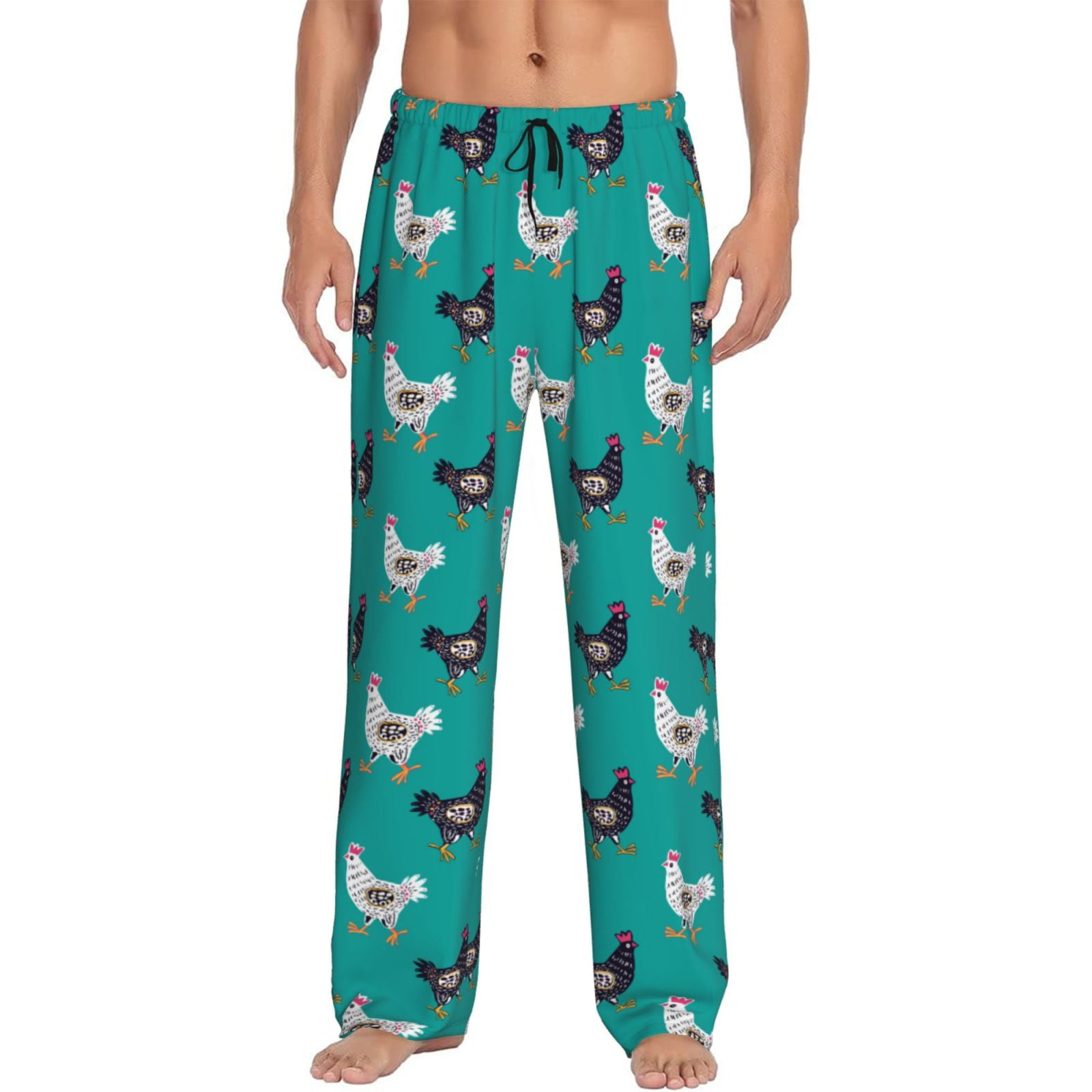 Haiem Funny Chicken Men's Pajama Pants Ultra Lightweight Pjs Bottoms ...