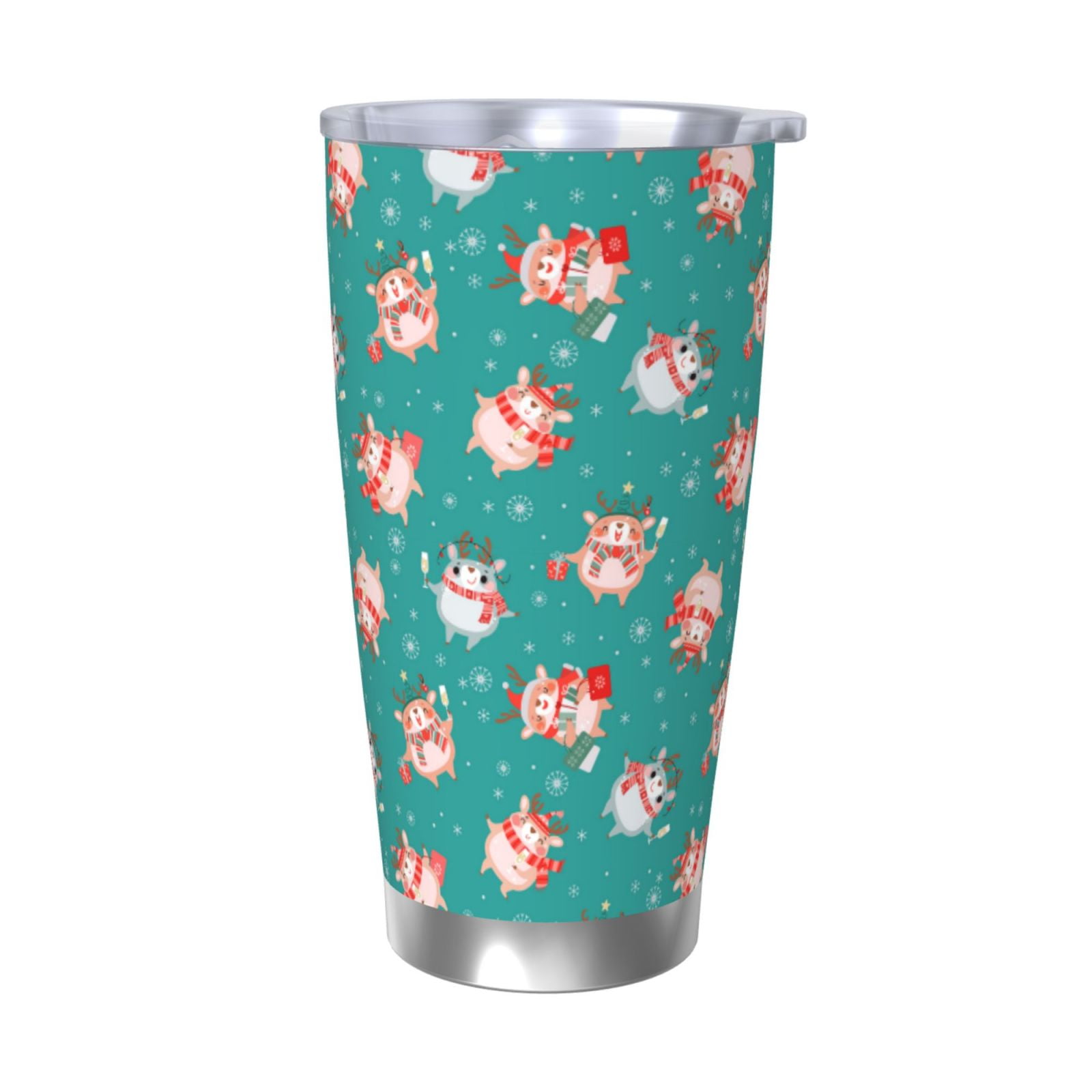 Haiem Funny Christmas Deer Printed 20oz Straight Skinny Car Cups With ...