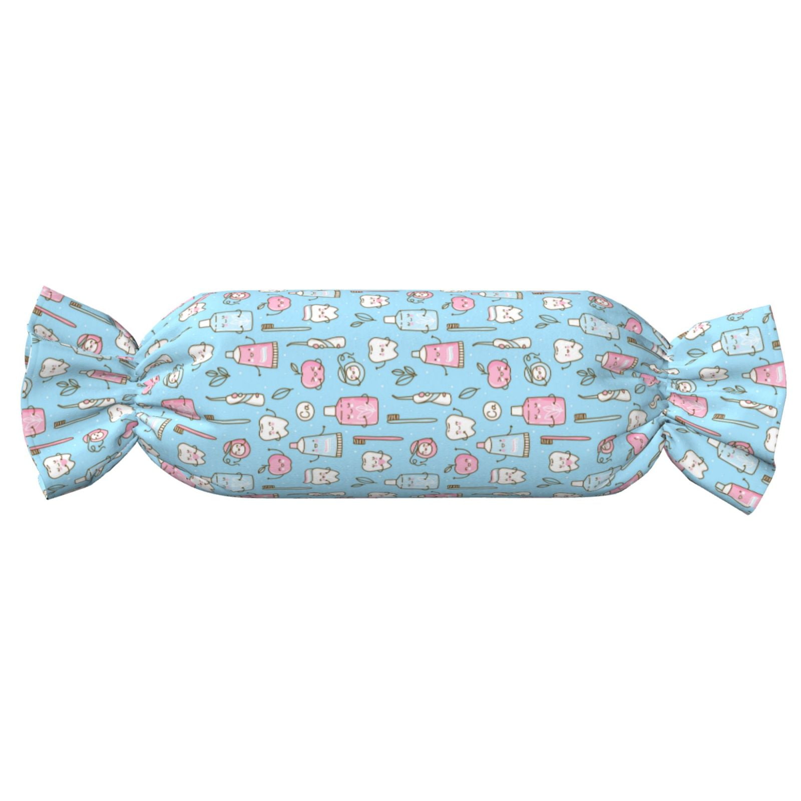 Haiem Funny Cute Teeth for Round Cervical Roll Cylinder Bolster Pillow ...