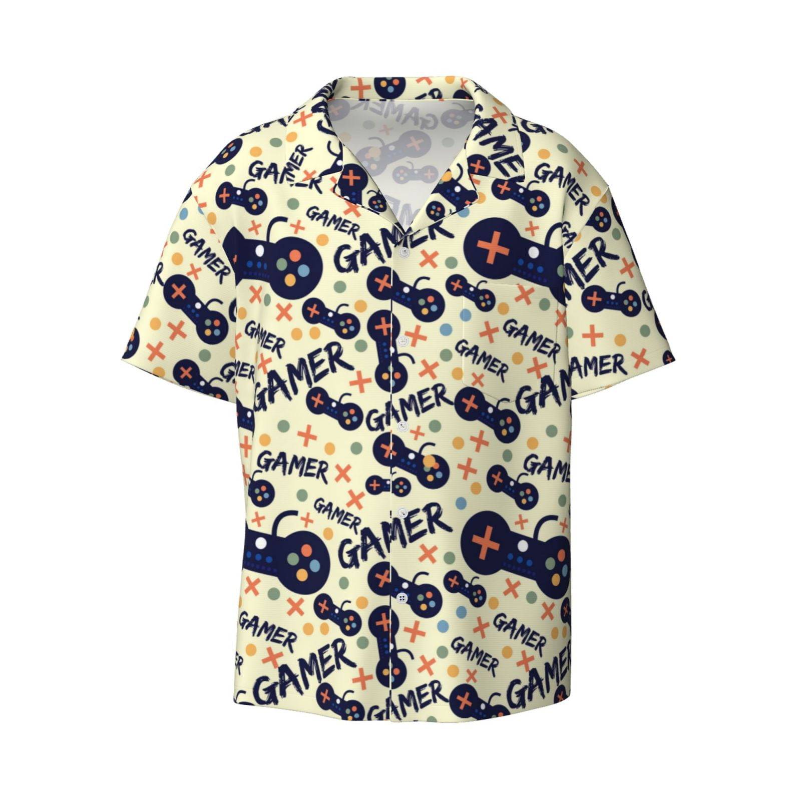Haiem Game Controller Men's Casual Shirts Short Sleeve Button Down ...