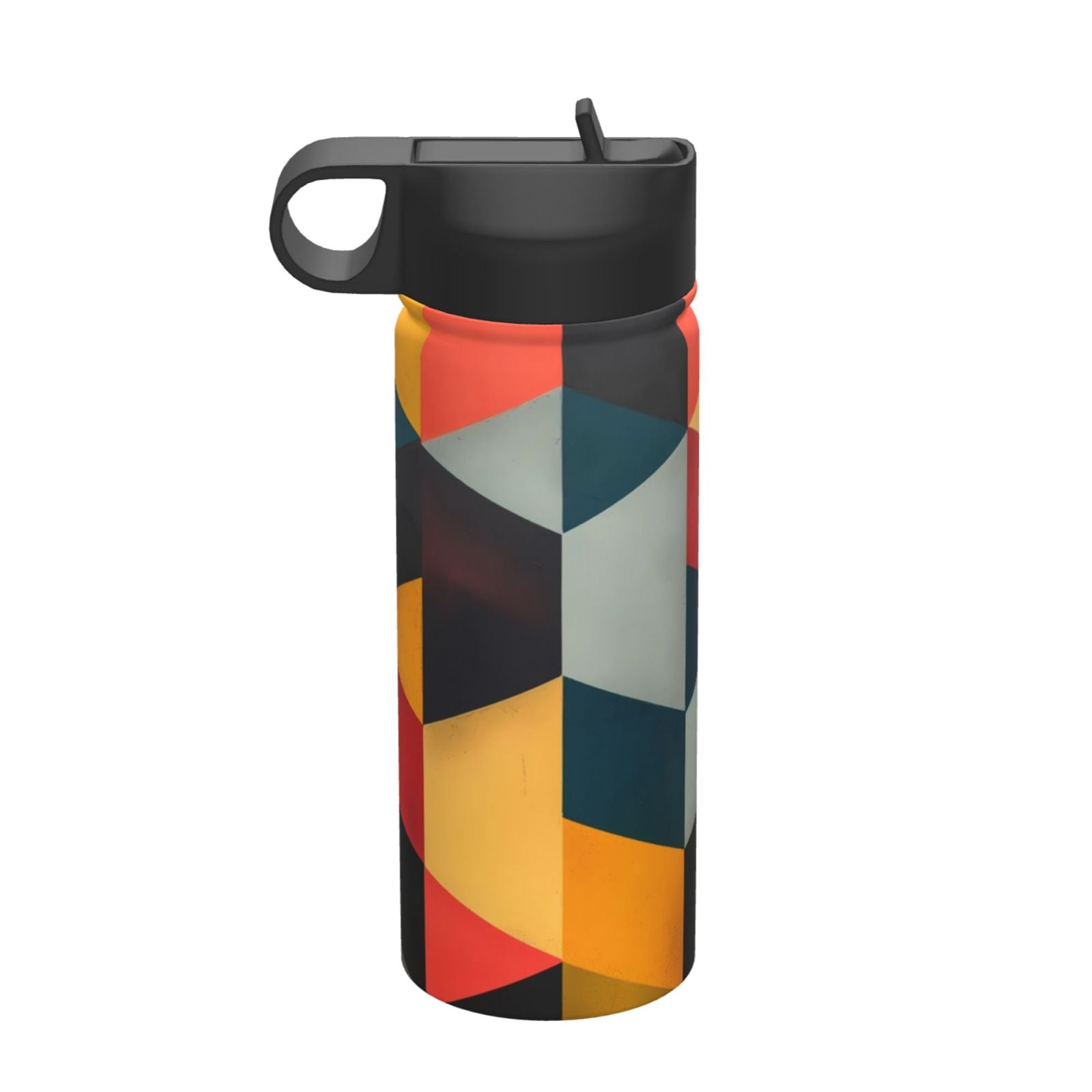 Haiem Geometric Cube Pattern Art Printed 18oz Sports Insulated Kettle ...