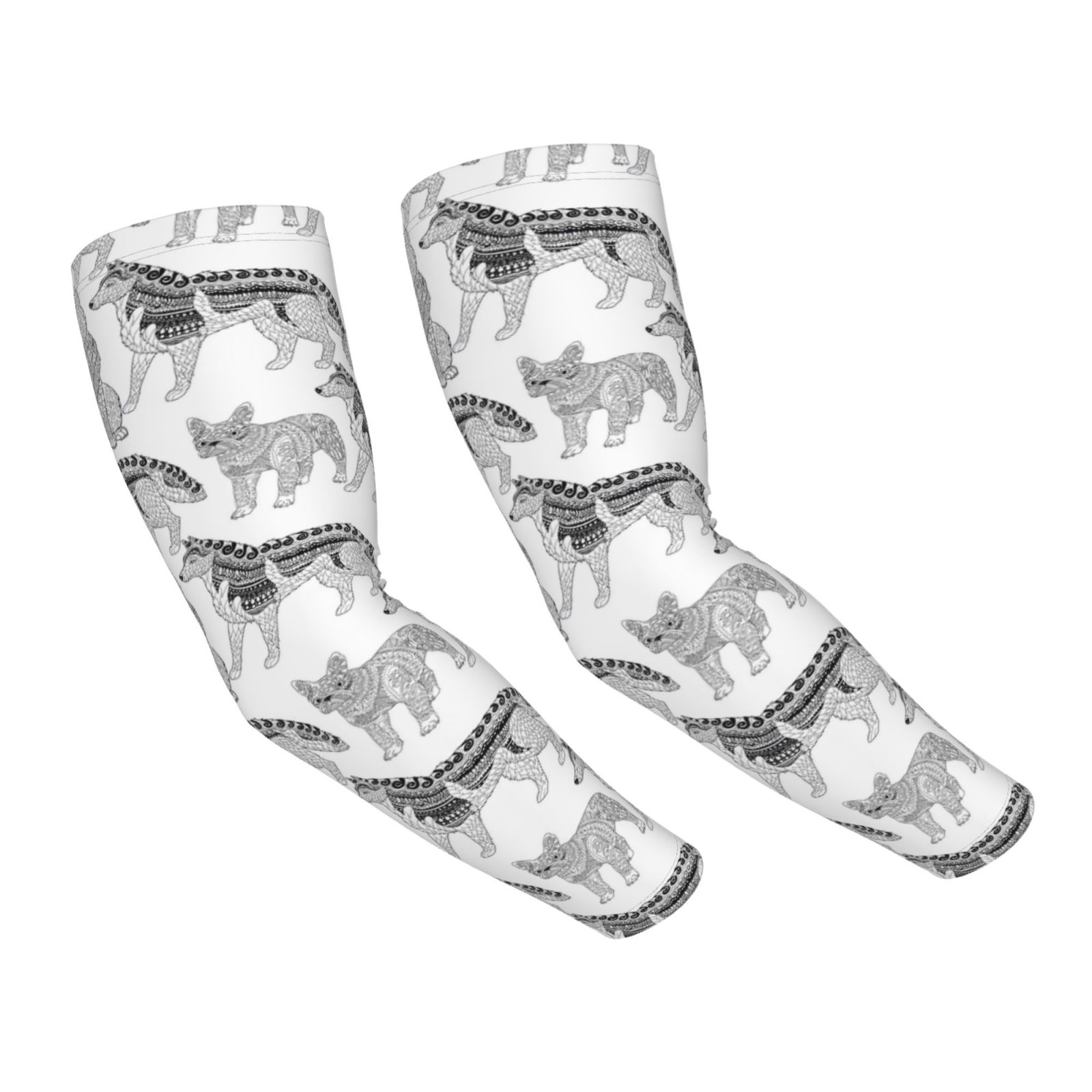 Haiem German Shepherd Dog UV Protection Cooling Arm Sleeves for Men and ...