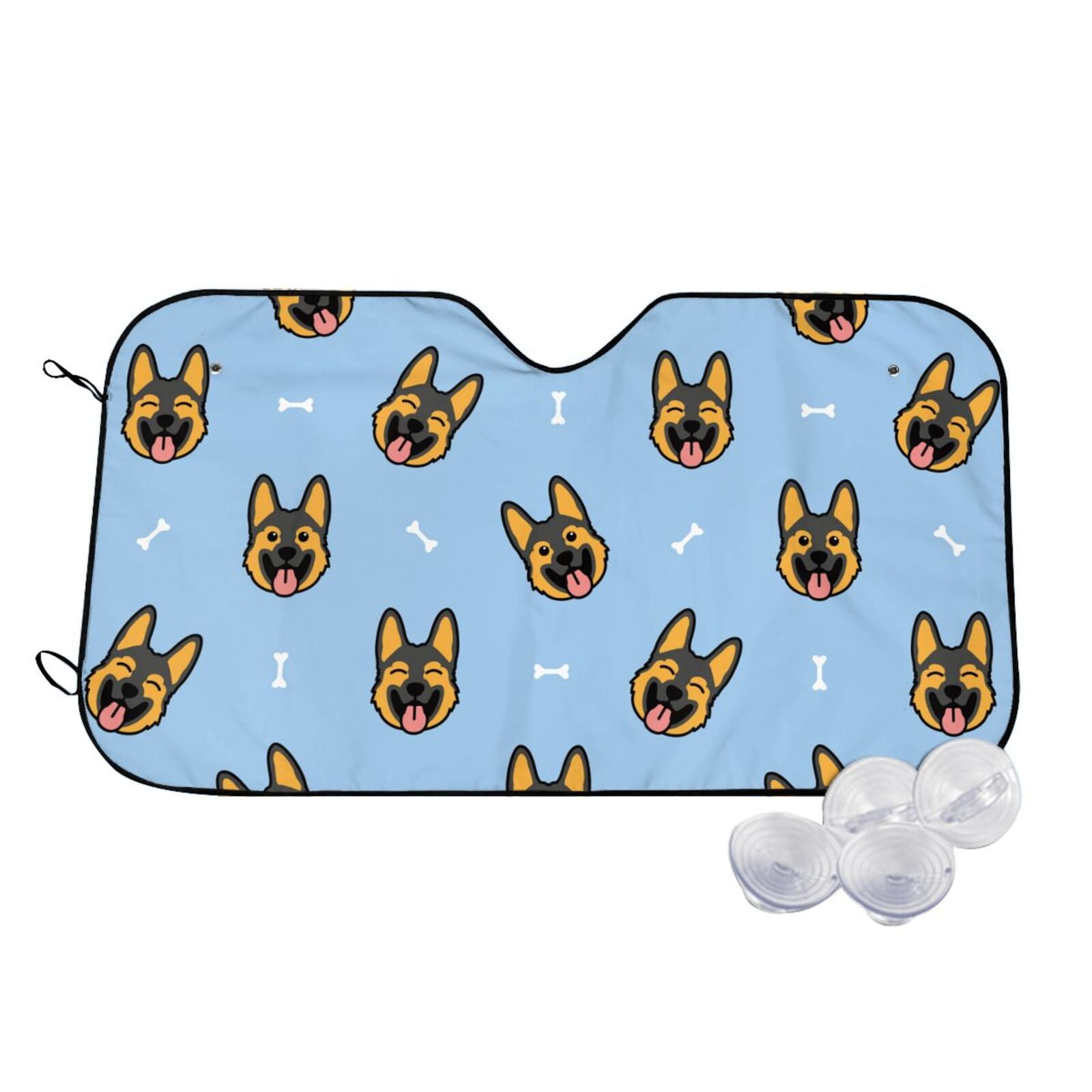 Haiem German Shepherd Puppy Car Windshield Sun Shade - Blocks UV Rays ...