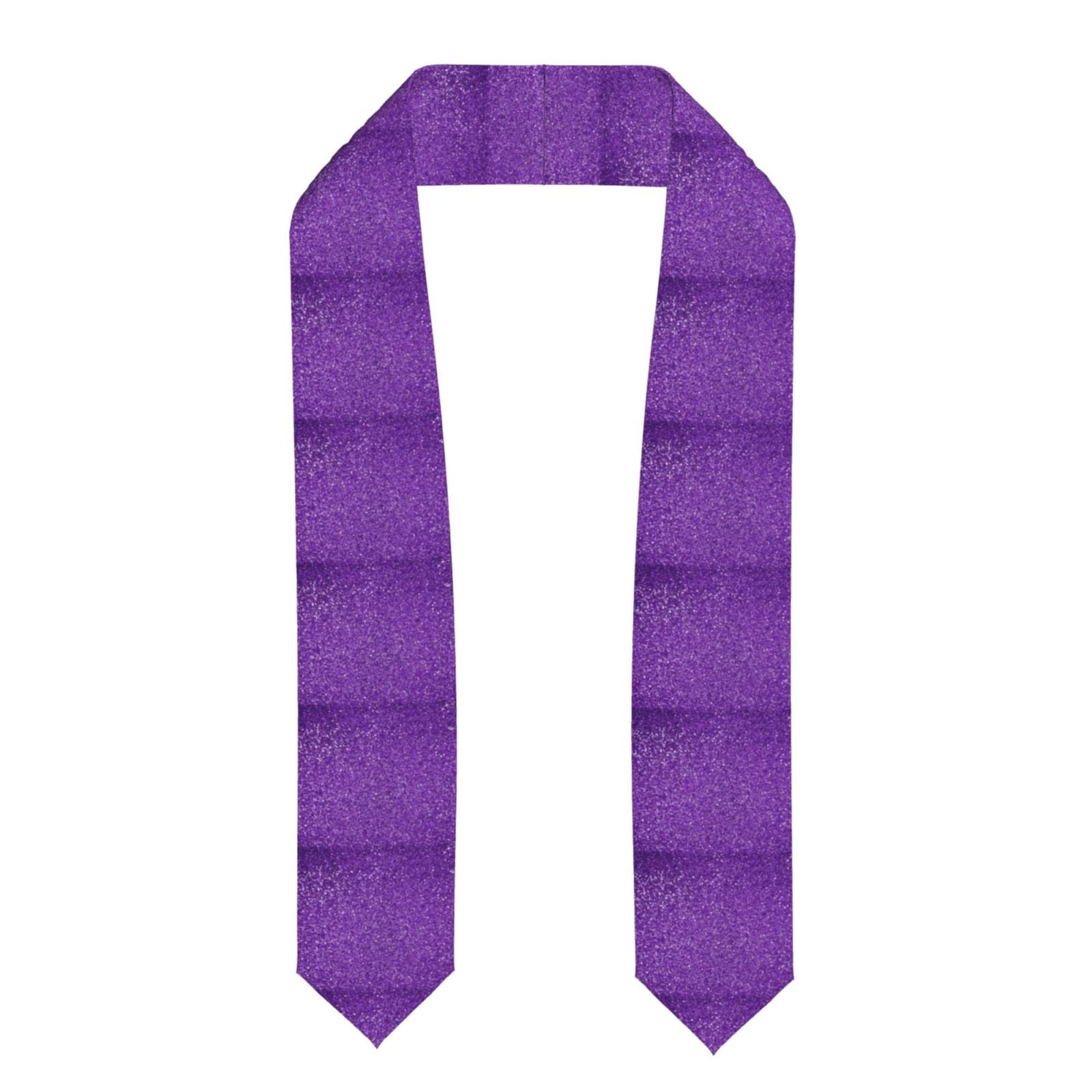 Haiem Glitter Purple Pattern Graduation Stole 2024 | Premium Satin Sash ...