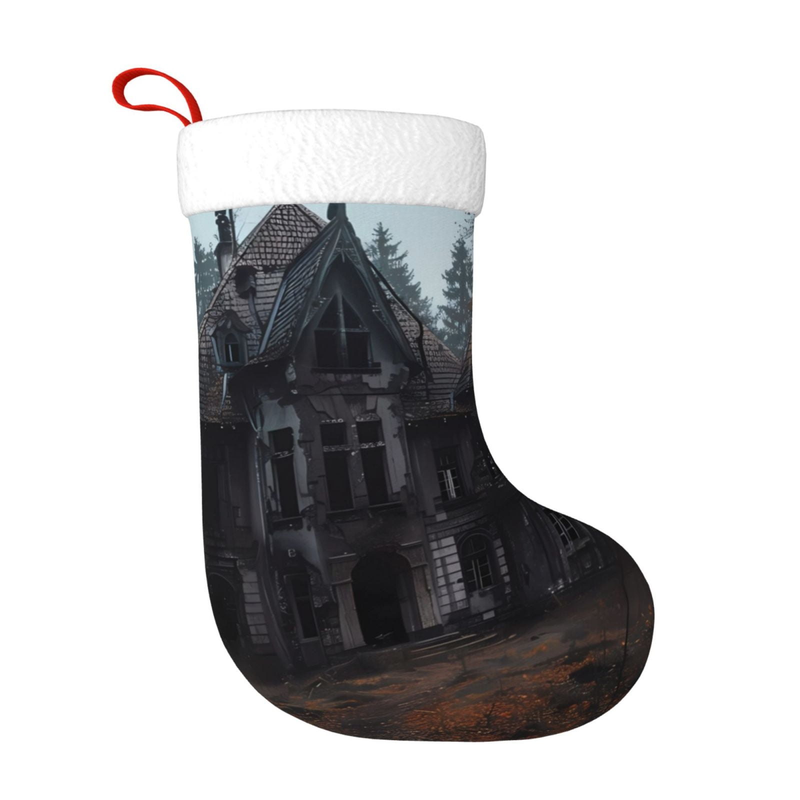 Haiem Gloomy Mansion Forest Scene Pattern Christmas Stockings ...
