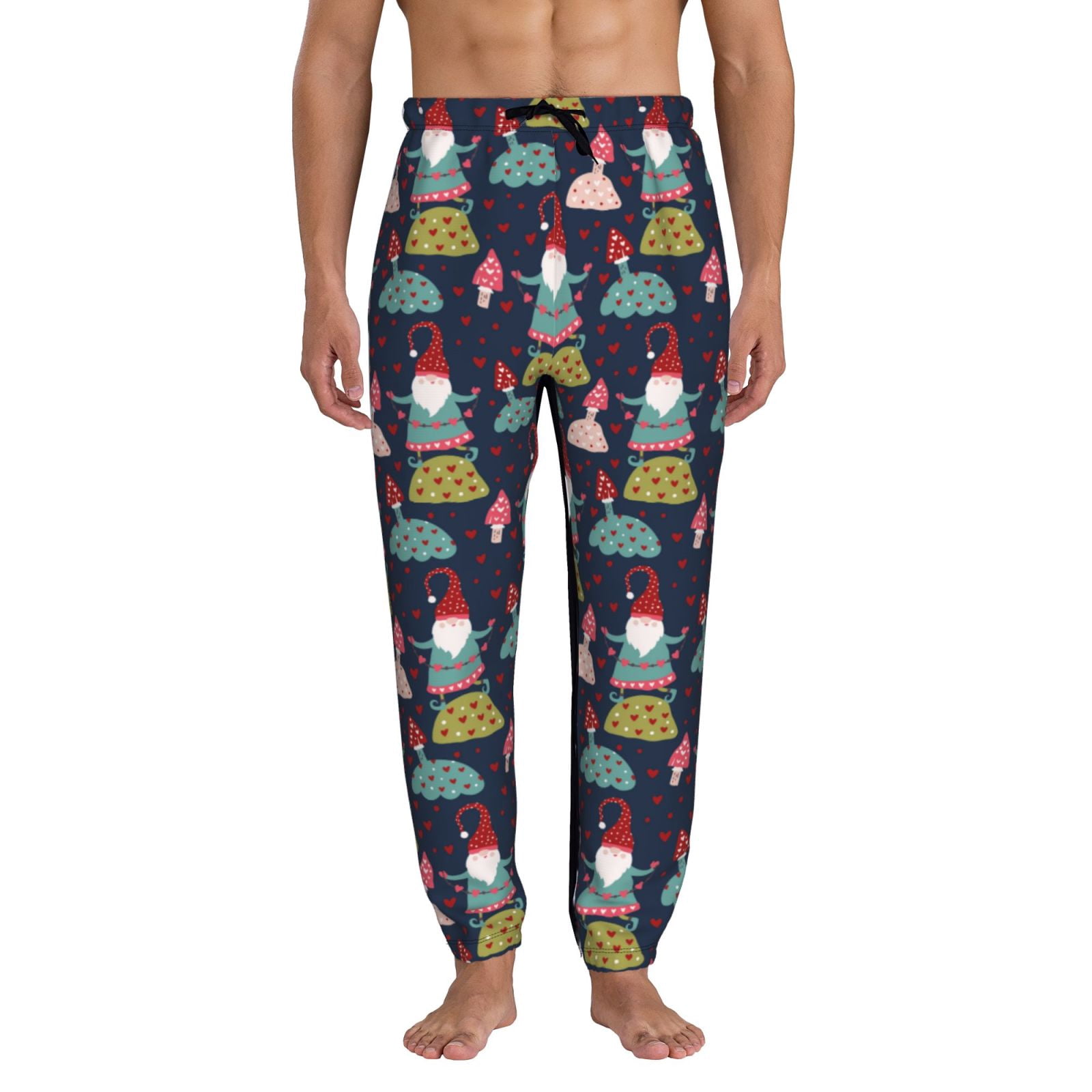 Haiem Gnome With Mushroom Pattern Joggers for Men Athletic Workout ...
