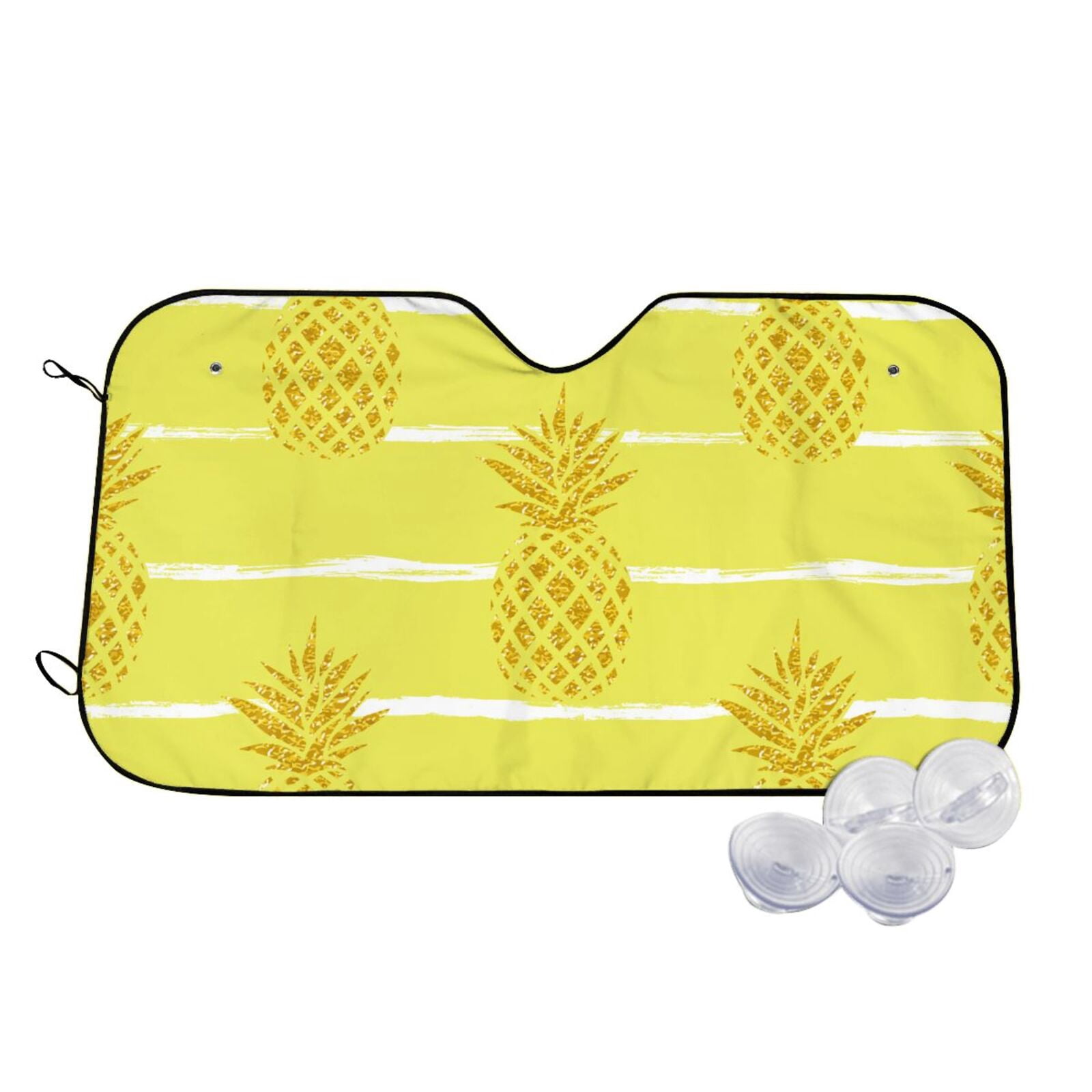 Haiem Gold Pineapple Car Windshield Sun Shade - Blocks UV Rays Sun ...