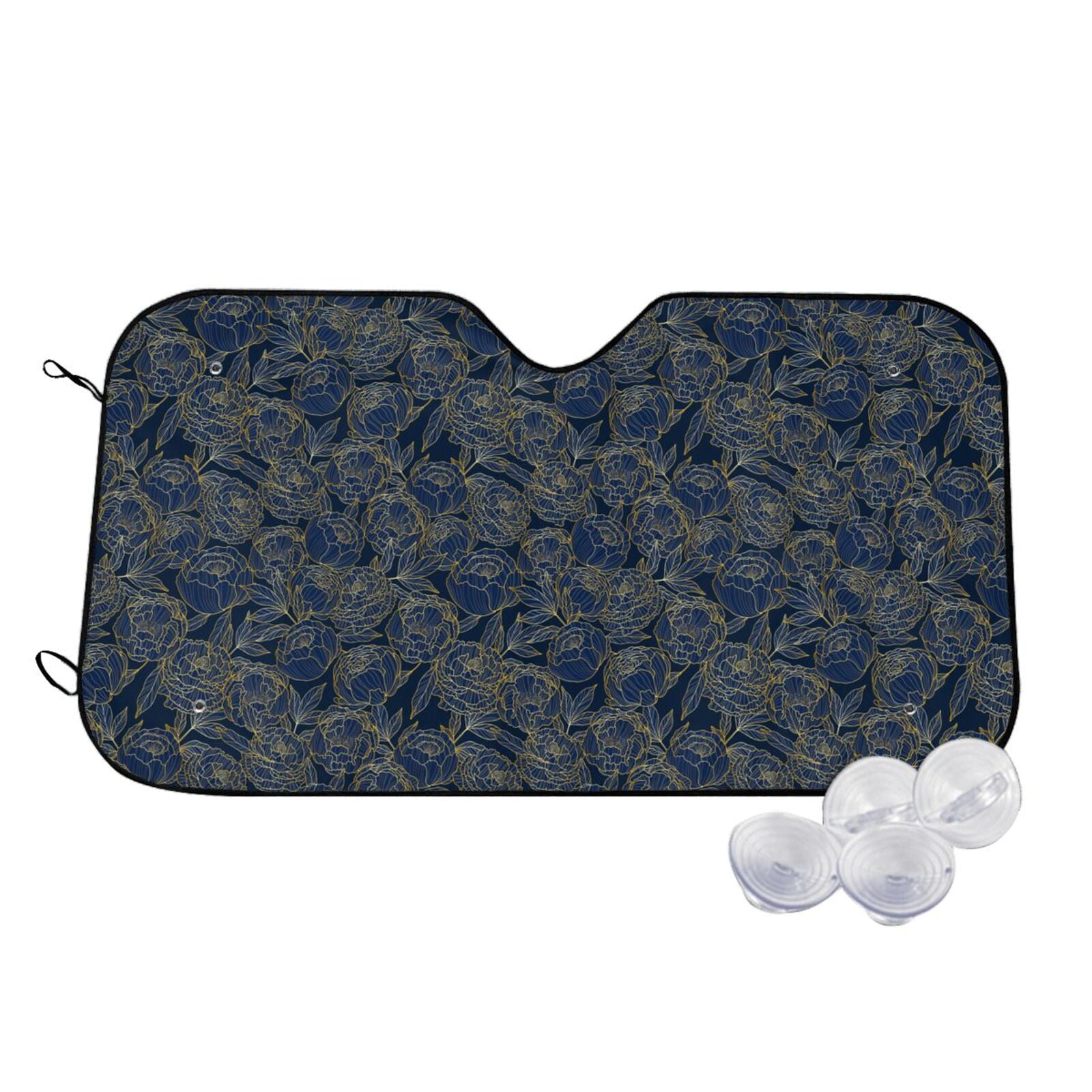 Haiem Golden Peonies Car Windshield Sun Shade - Blocks UV Rays Sun ...