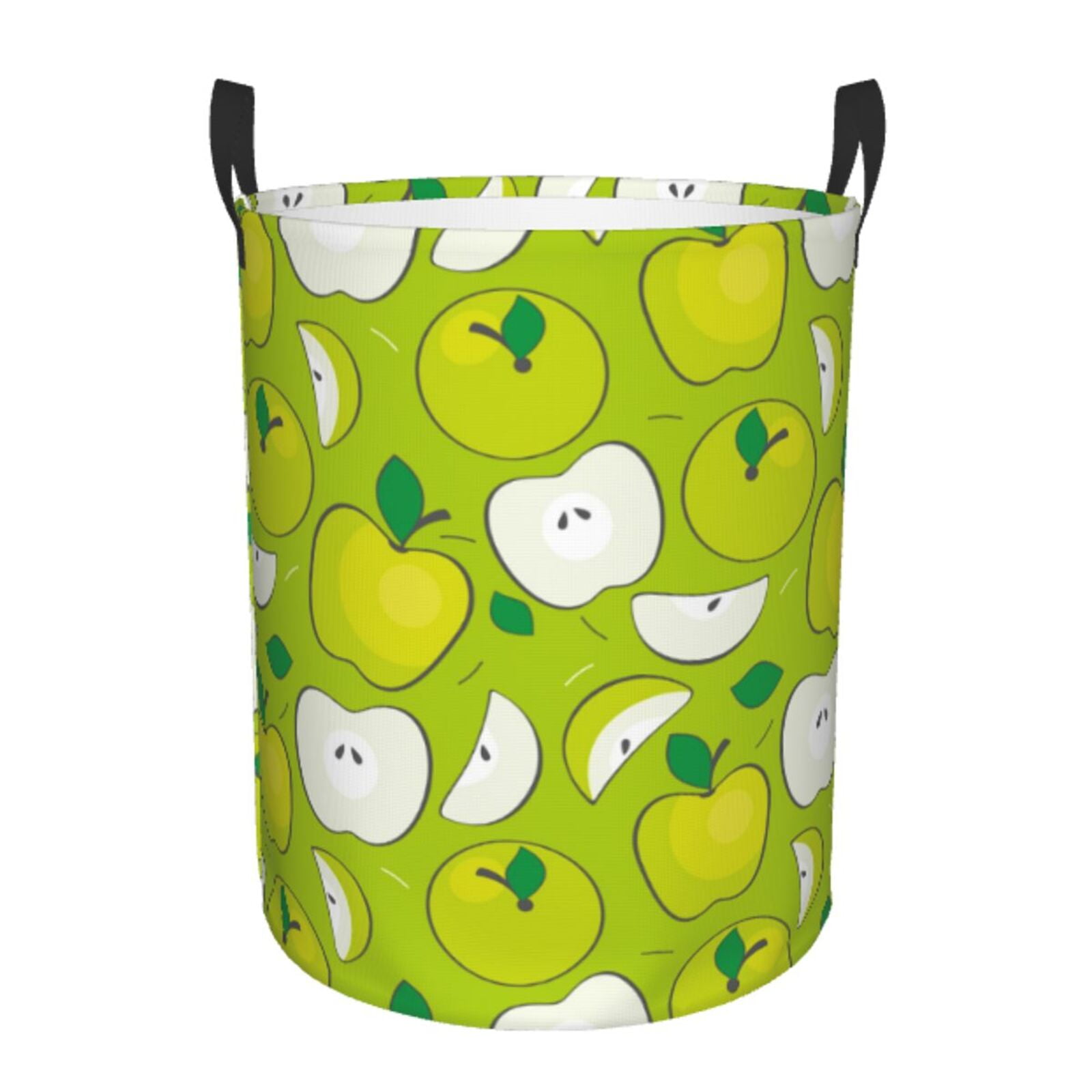 Haiem Green Apple Print Laundry Basket, Laundry Hamper, Collapsible ...