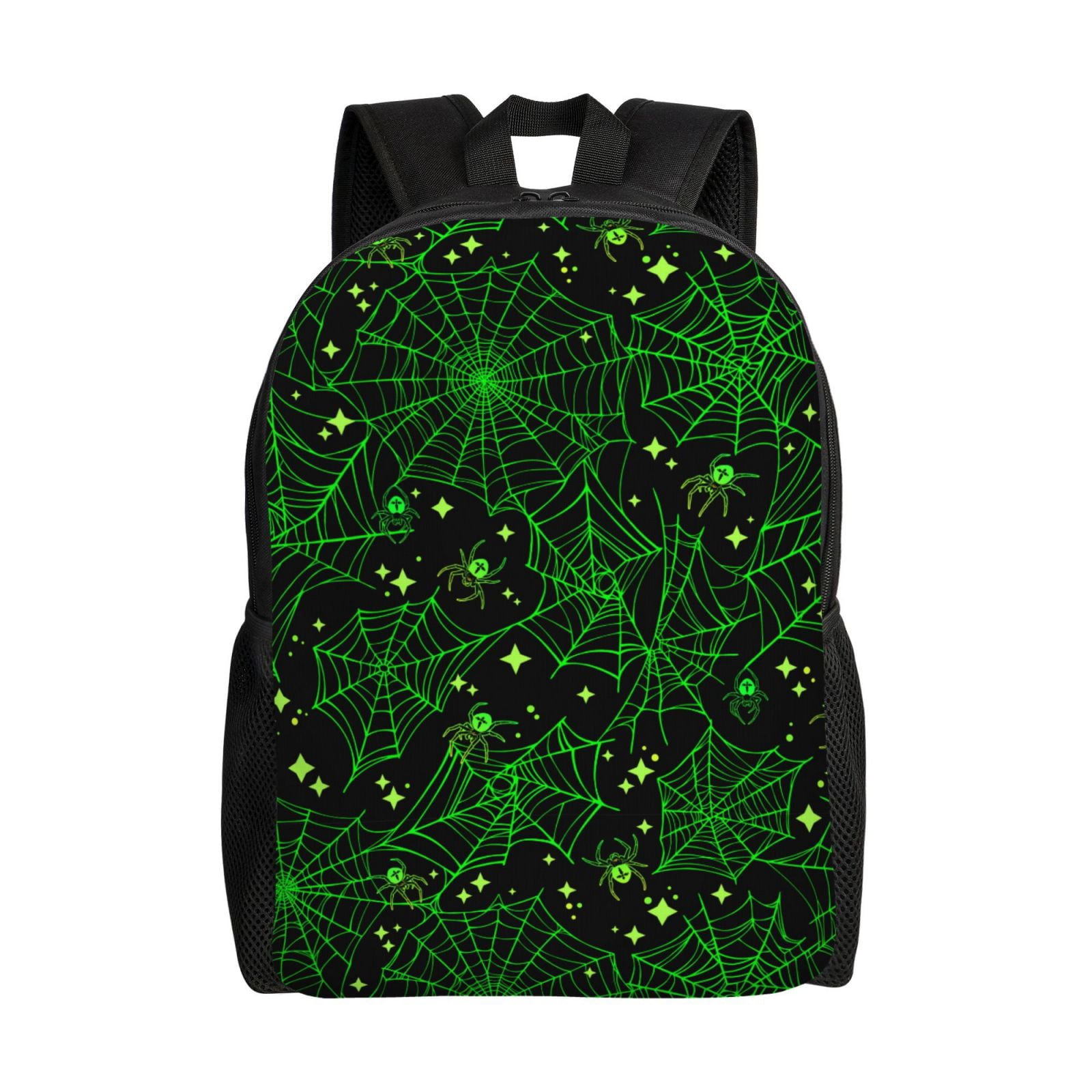 Haiem Green Bright Web with Spiders Backpack - Stylish and Durable 15 ...