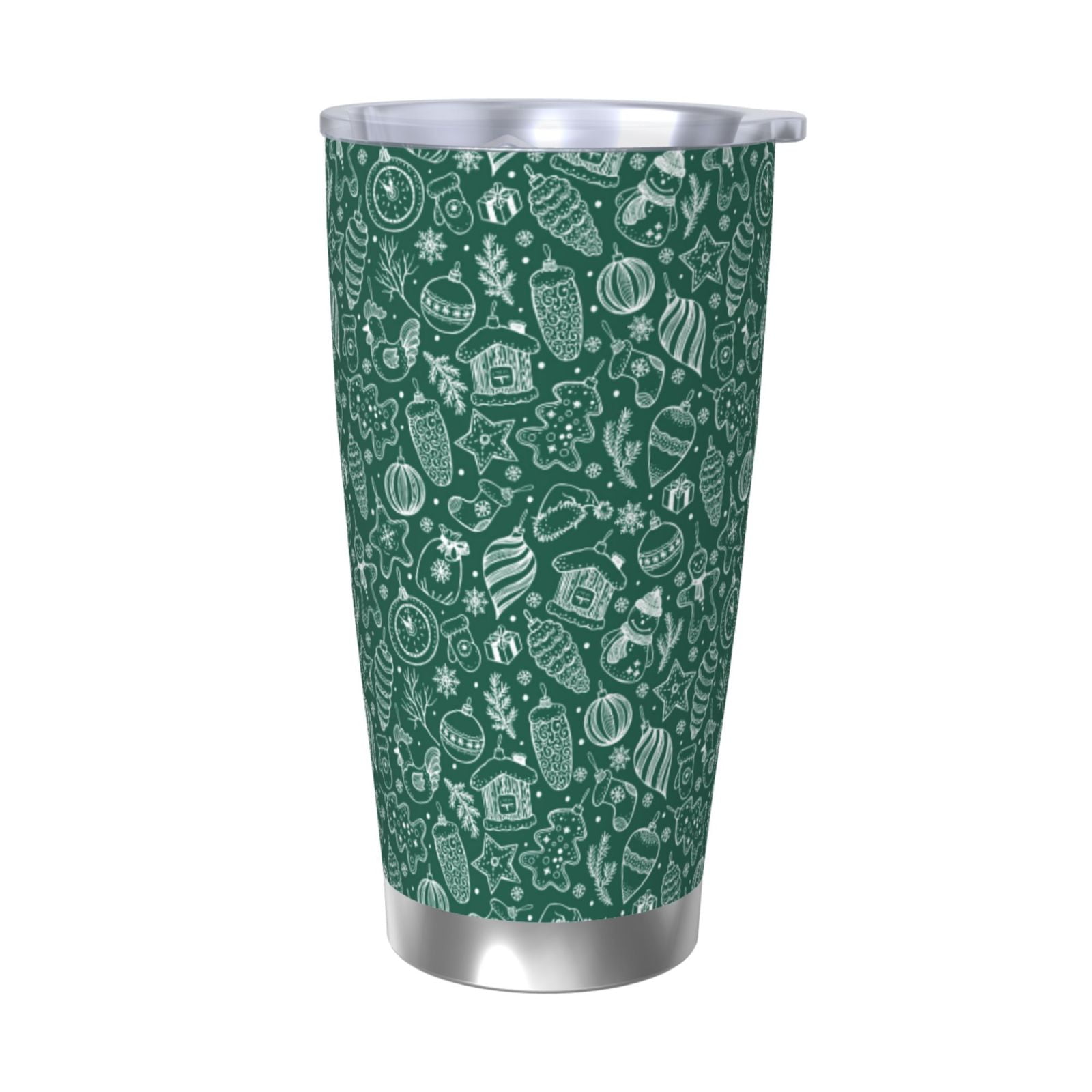 Haiem Green Christmas Printed 20oz Straight Skinny Car Cups With ...