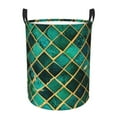 Haiem Green Mosaic Glass Print Laundry Basket, Laundry Hamper ...