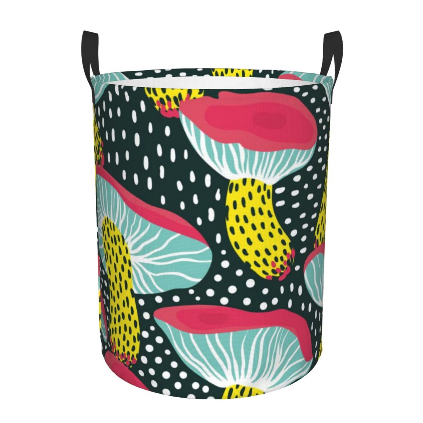 Haiem Green Mushroom Leather Dirty Clothes Laundry Basket,Sturdy ...