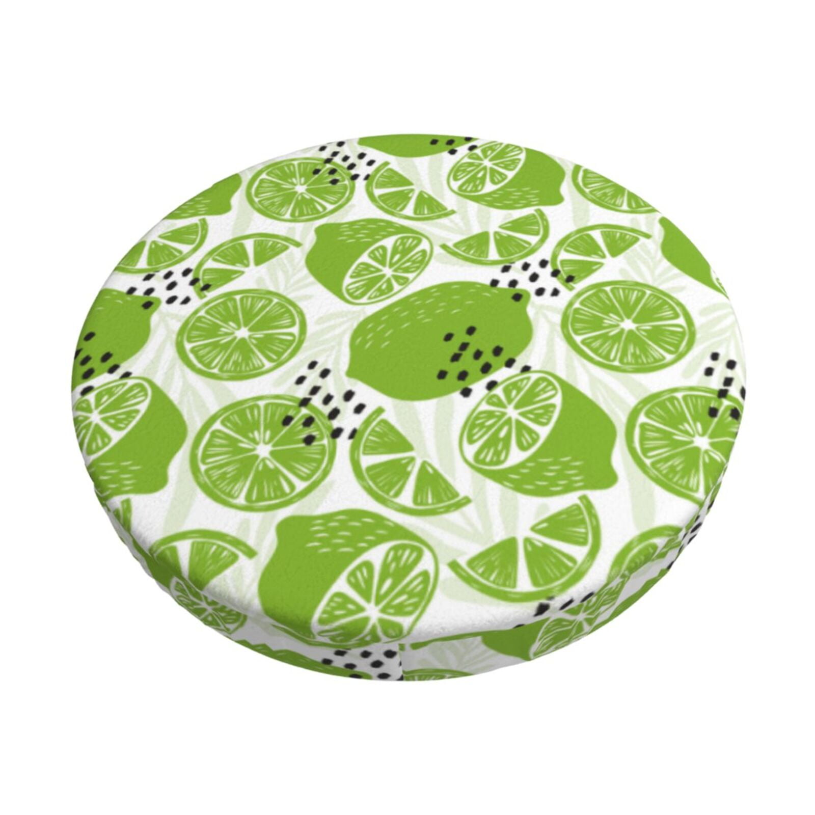 Haiem Green Various Lemons Cushion Round Bar Chair Seat Cover Bar Chair ...