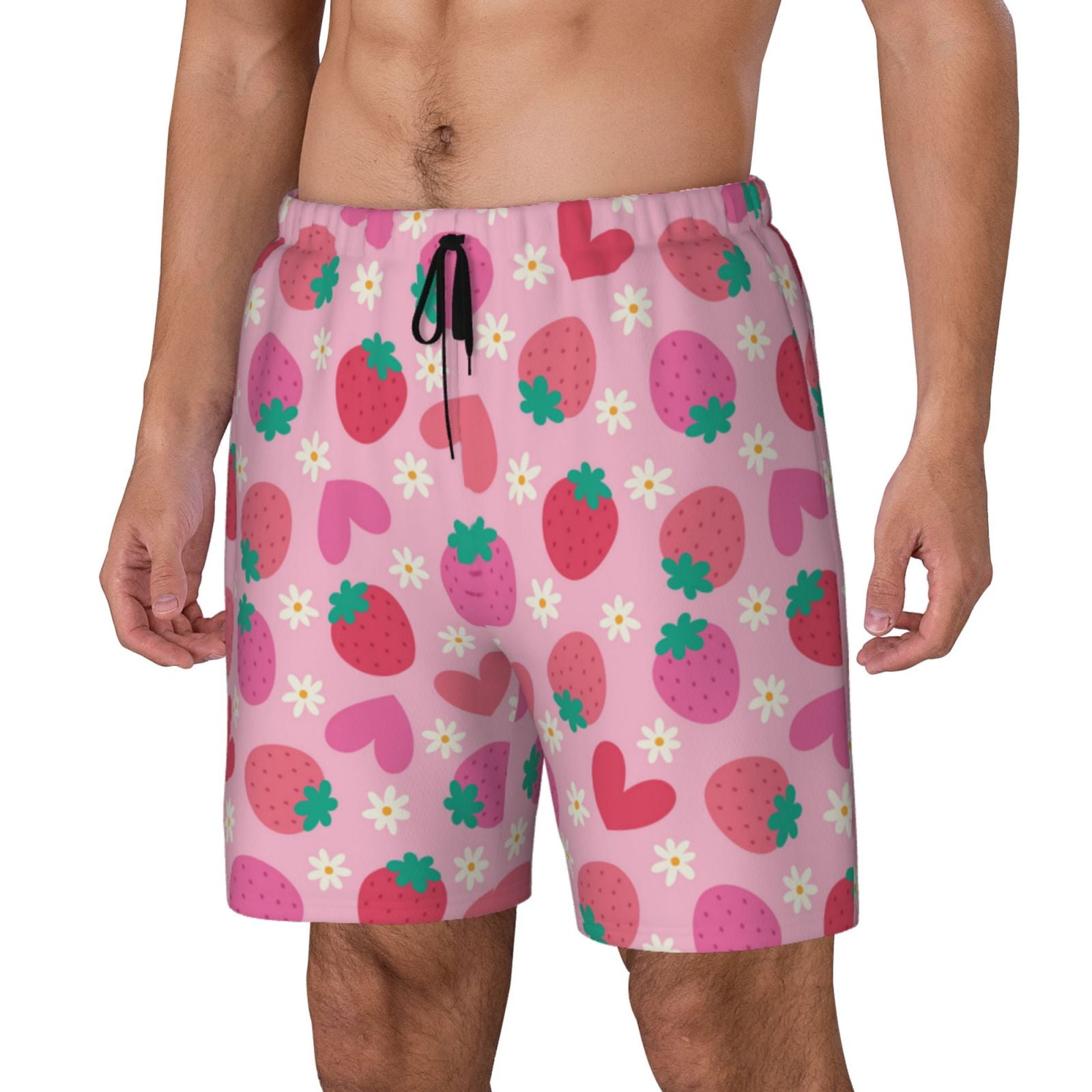 Haiem Haear Strawberry Mens Swim Trunks with Compression Liner 2 in 1 ...