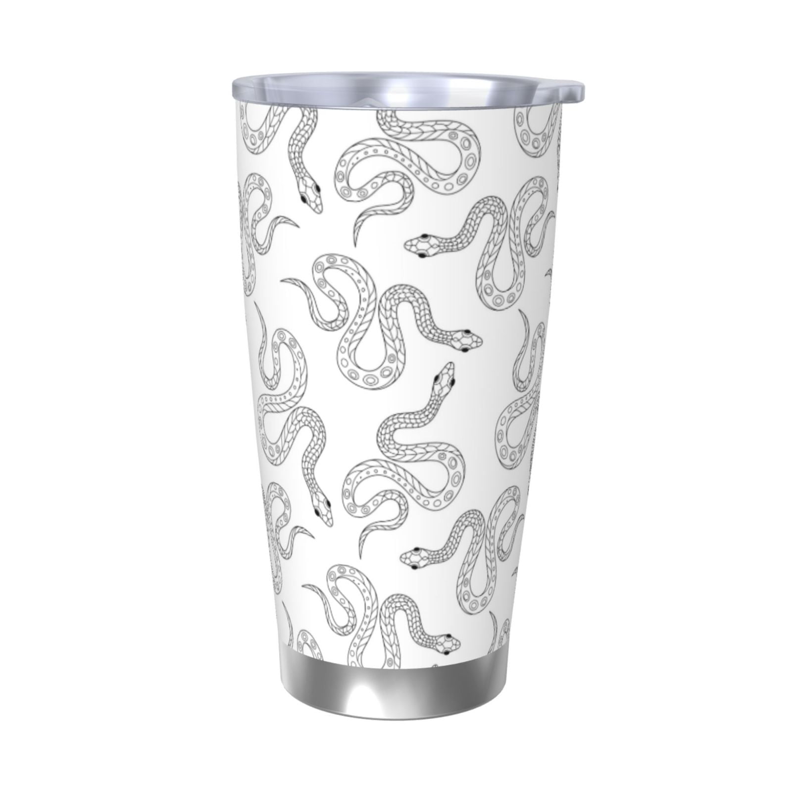 Haiem Hand Drawn Snake Printed 20oz Straight Skinny Car Cups With ...